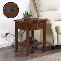 Built-in outlets End & Side Tables You'll Love | Wayfair