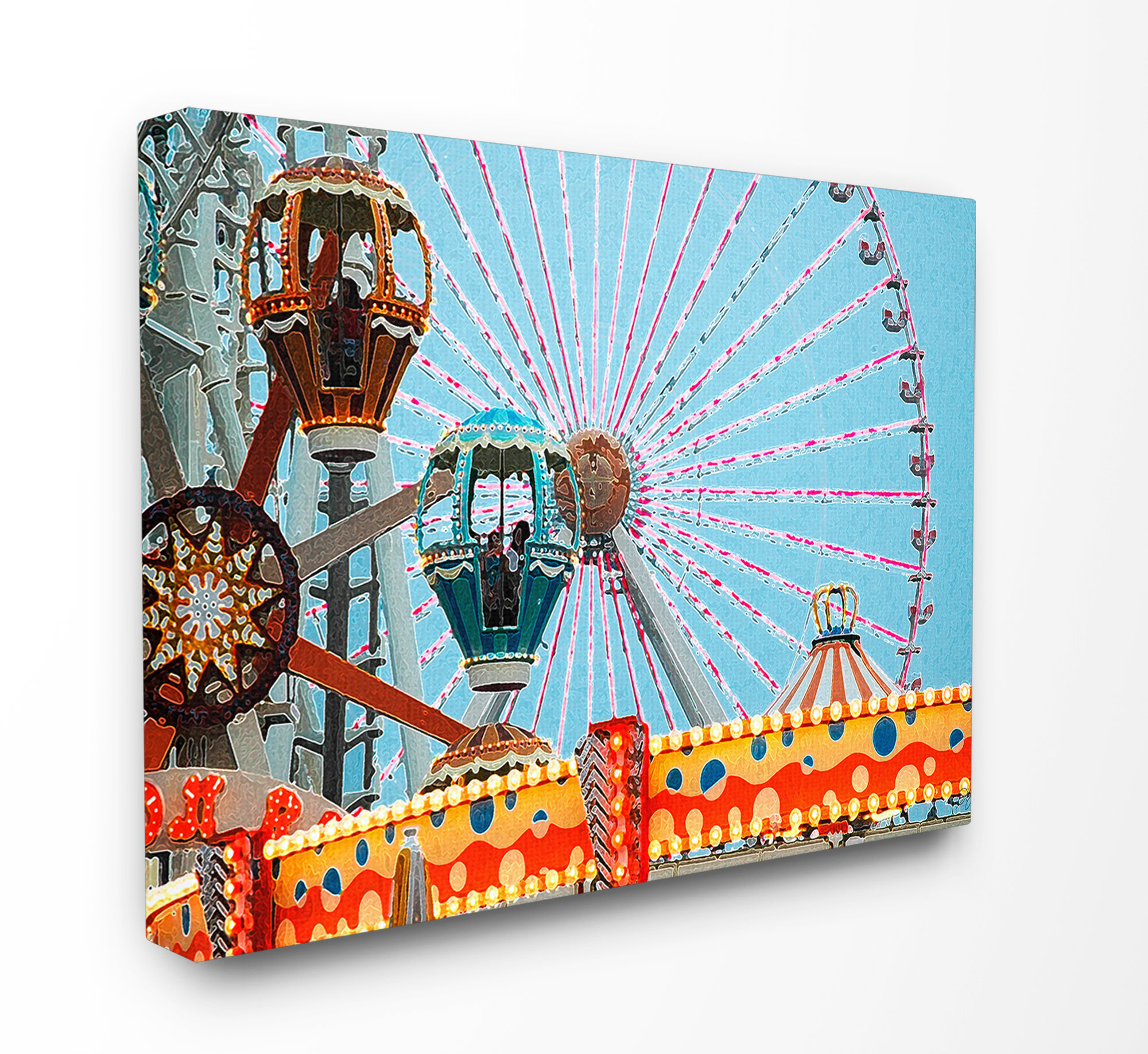 Stupell Industries 'Ferris Wheel Tilt a Whirl' Graphic Art Print ...