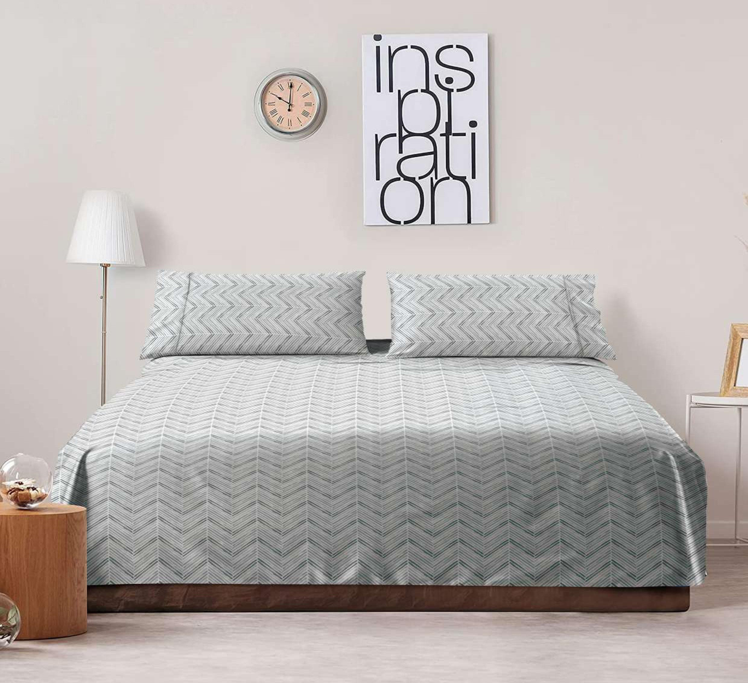 FabStyles 300 Thread Count Geometric 100% Cotton Percale Sheet Set ...