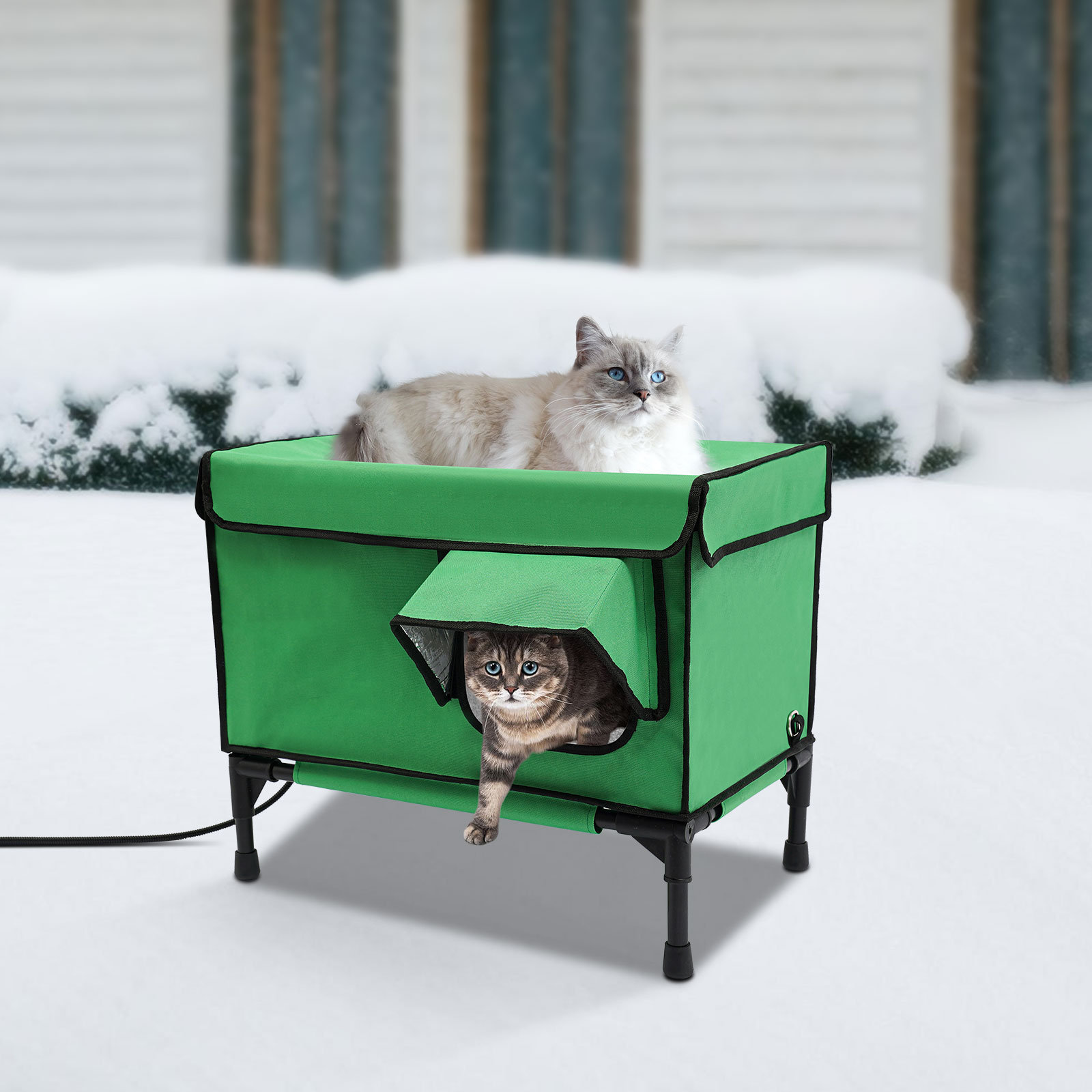 Tucker Murphy Pet™ 20.9*13*11.8 In Elevated Heated Cat House - Wayfair ...