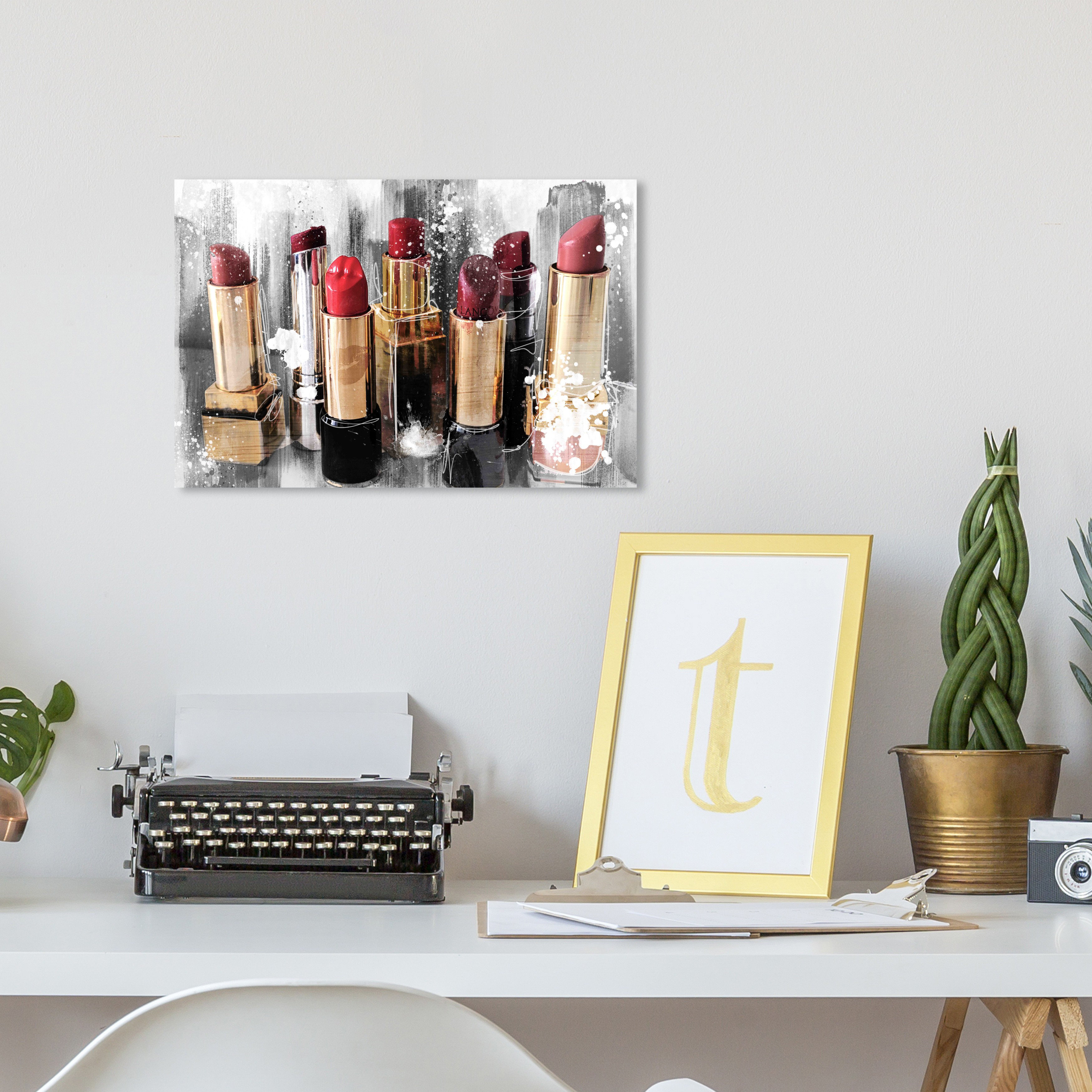 Oliver Gal Prints Fashion and Glam Lipstick Mania Makeup - Graphic Art ...