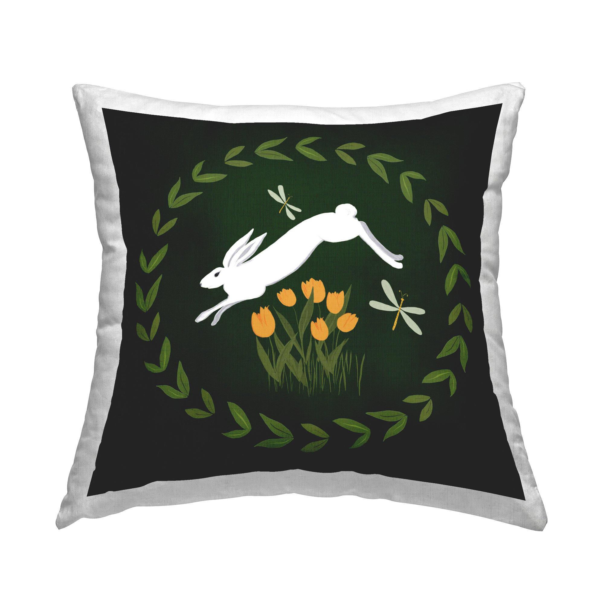 Stupell Industries Bunny Hopping in Wreath Design by Michelle Ingari ...