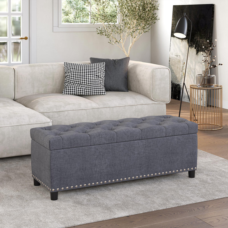 Alcott Hill® Upholstered Storage Ottoman & Reviews | Wayfair