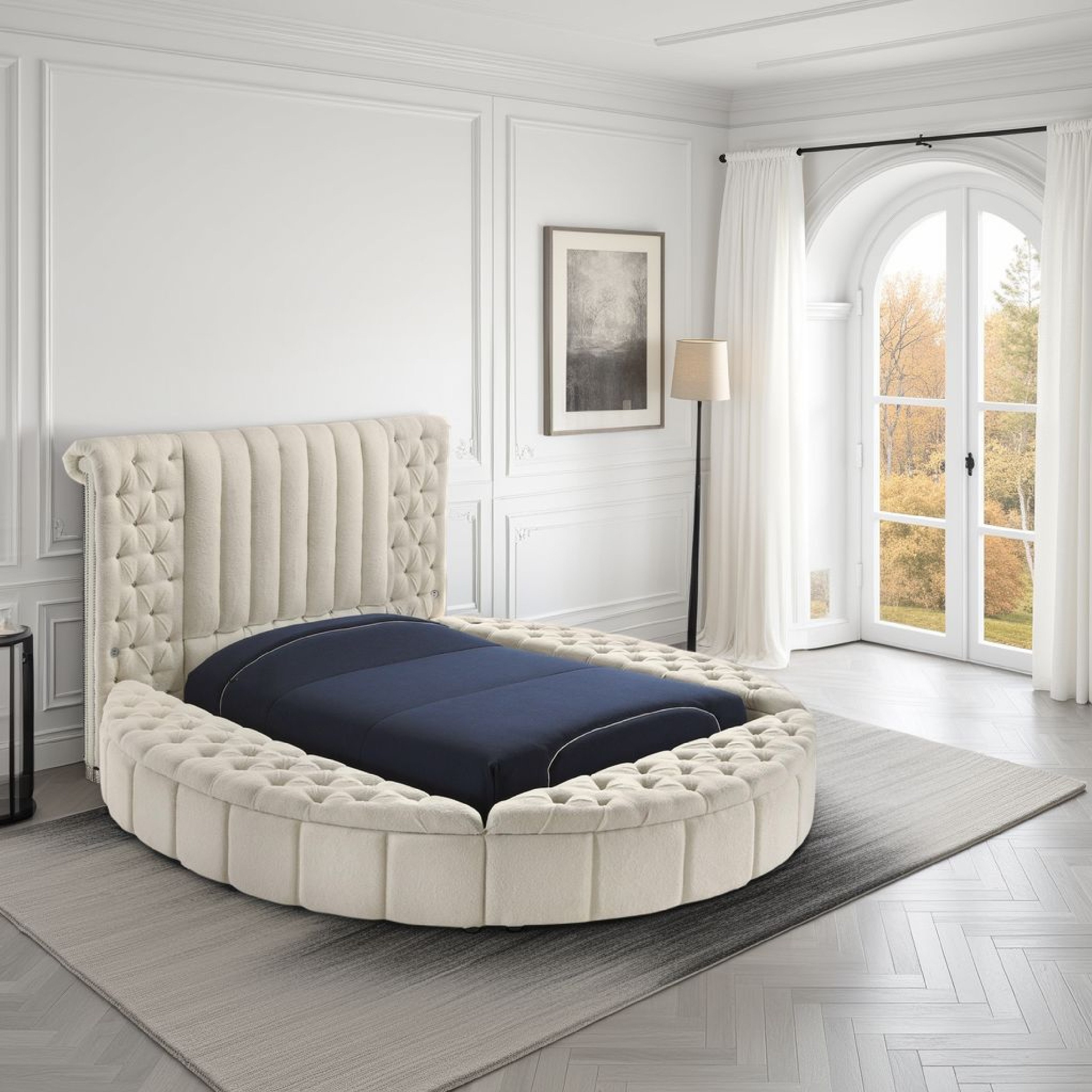 House of Hampton® Markandu Upholstered Round Storage Bed | Wayfair