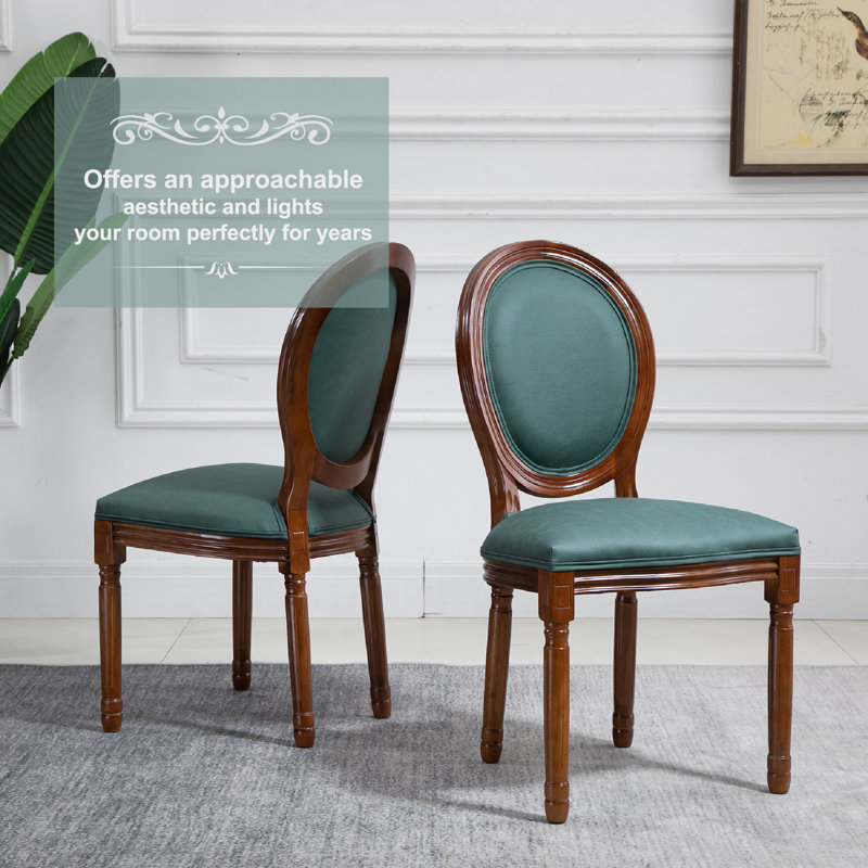 Darby Home Co Amri Mid-Century King Louis back solid wood dining chairs ...