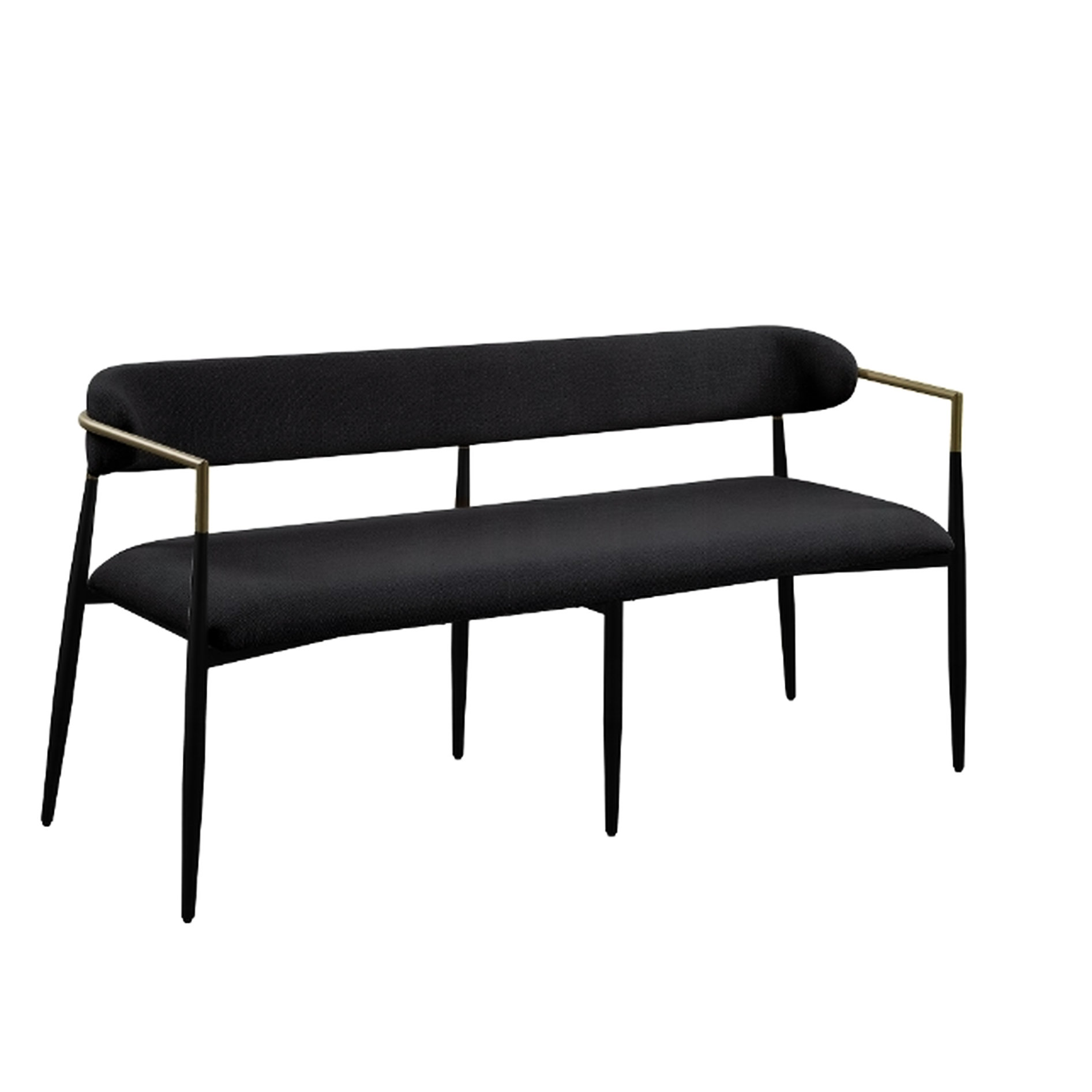 Latitude Run® Stylish Black Chenille Stain- Bench - Long-lasting Beauty Modern Style Comfortable ...