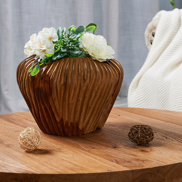 Millwood Pines Burnetta Wood Table Vase & Reviews | Wayfair