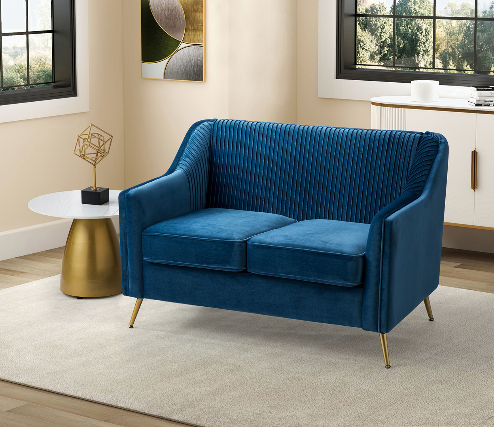 Willa Arlo™ Interiors Shelba 50" Wide Loveseat with Channel-Tufted Back ...