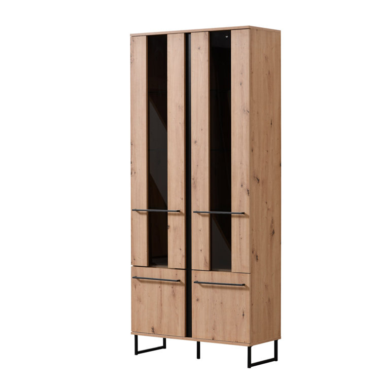 Alpen Home Display Cabinet Highboard Cabinet with Drawers in Natural ...