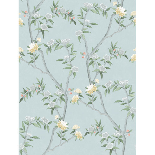 Galerie Wallcoverings Spring Blossom Chinoiserie Floral Vine 33' L x 21 ...