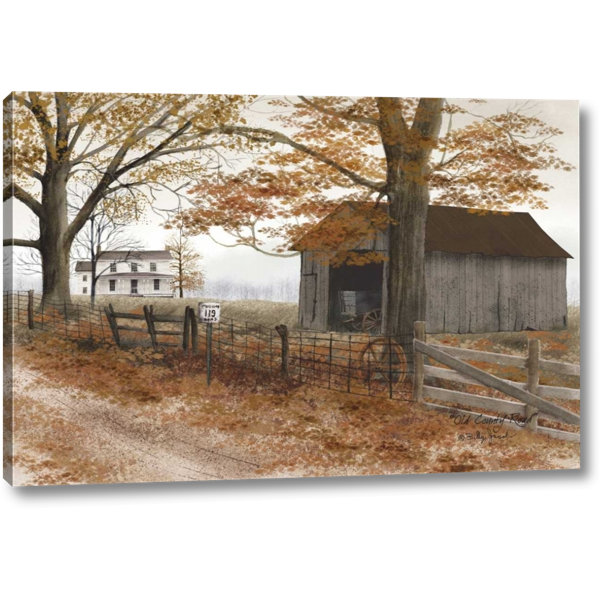 Ebern Designs 'Old Country Road' Print on Wrapped Canvas | Wayfair