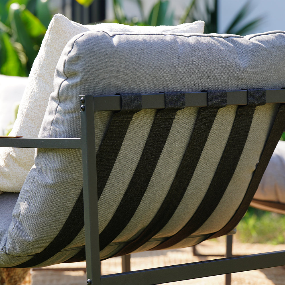 Winston Porter All Steel Detachable Webbing Sofa Set Of 4 Pieces ...
