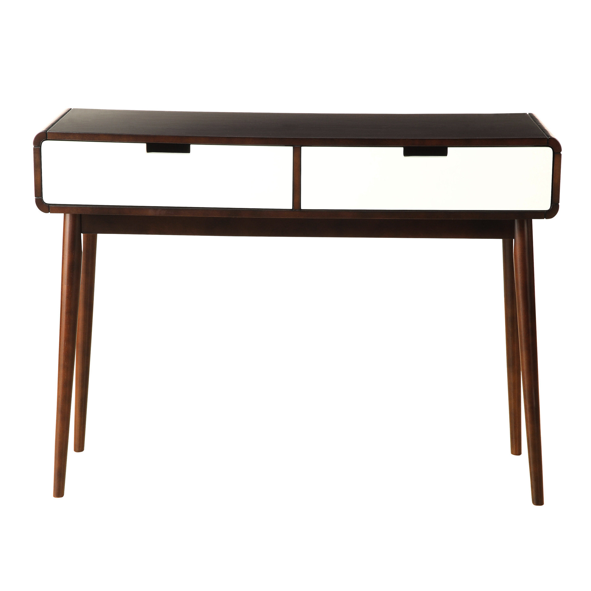 George Oliver And White Table With 2 Drawers, Mid-Century Modern For ...