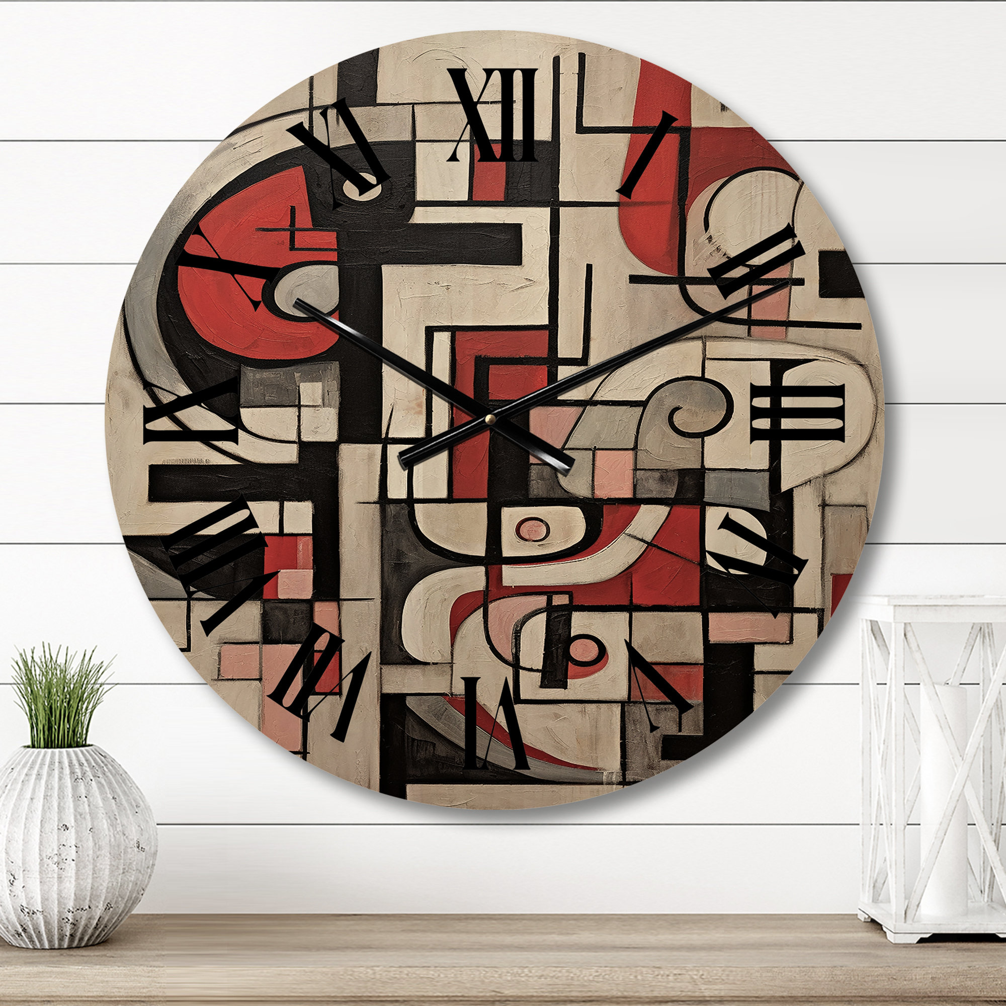 East Urban Home Urban Passion Abstract Red Black White III - Modern ...