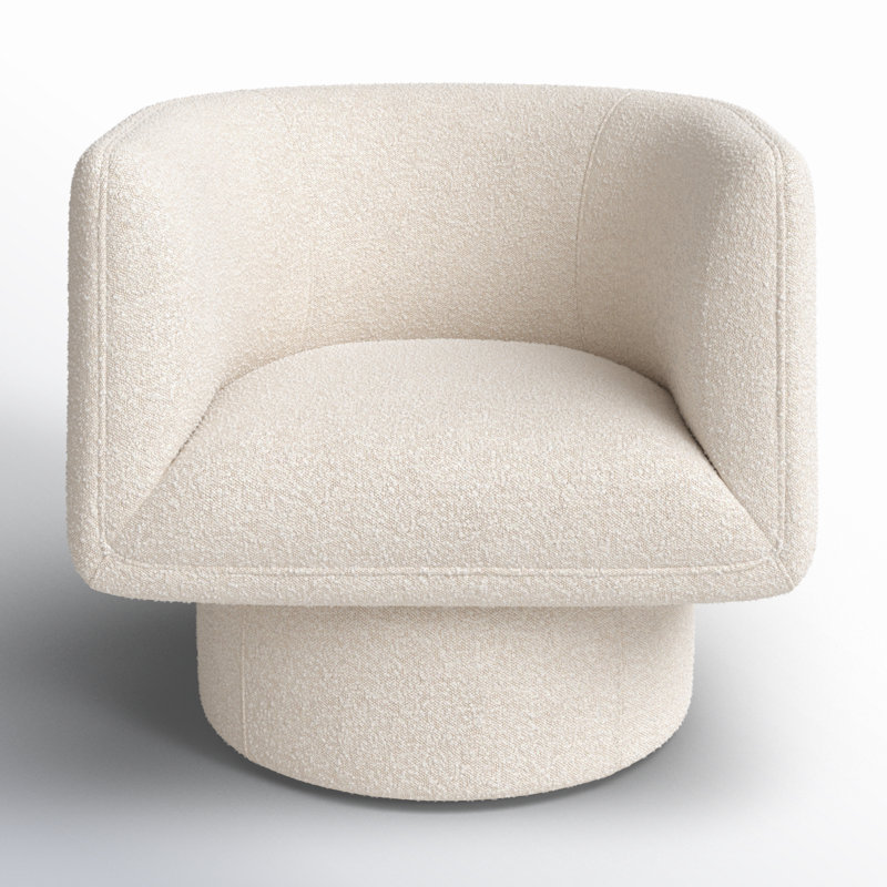 AllModern Locklan Upholstered Swivel Barrel Chair | Wayfair