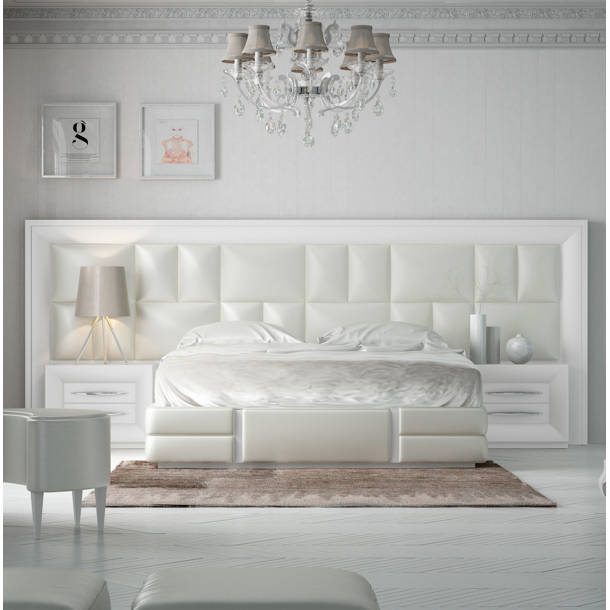 Hispania Home London Upholstered Wingback Bed | Wayfair