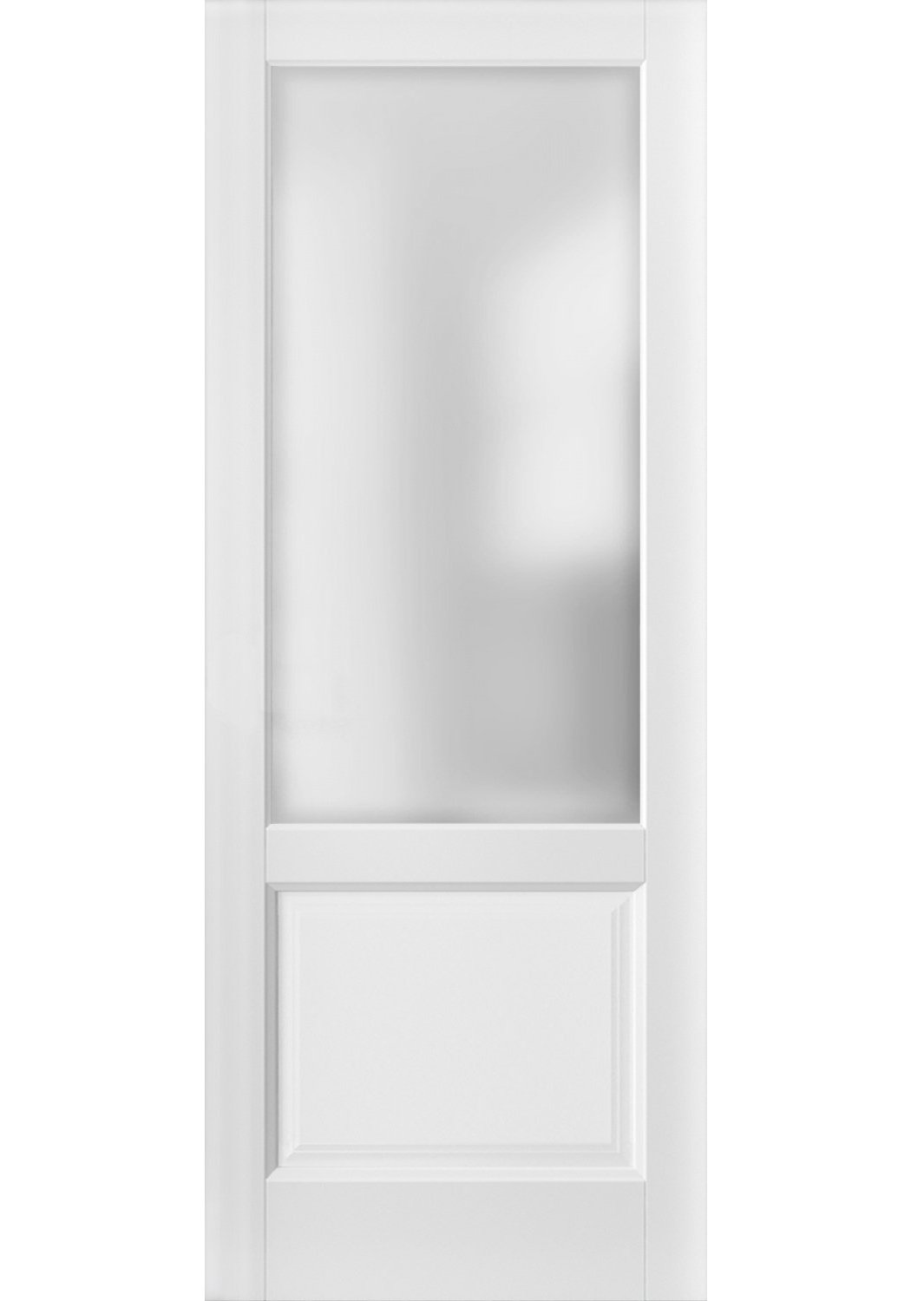 SARTODOORS Lucia Frosted Glass Wood Standard White Door Slab & Reviews ...