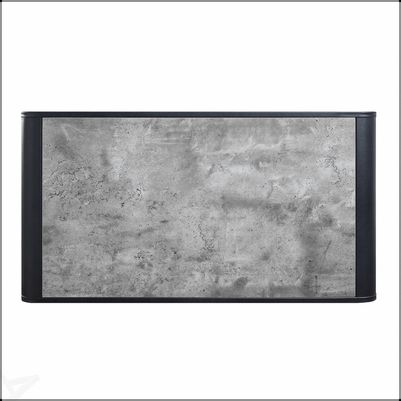 Latitude Run® Raziela Concrete Gray & Black Finish Coffee Table with ...