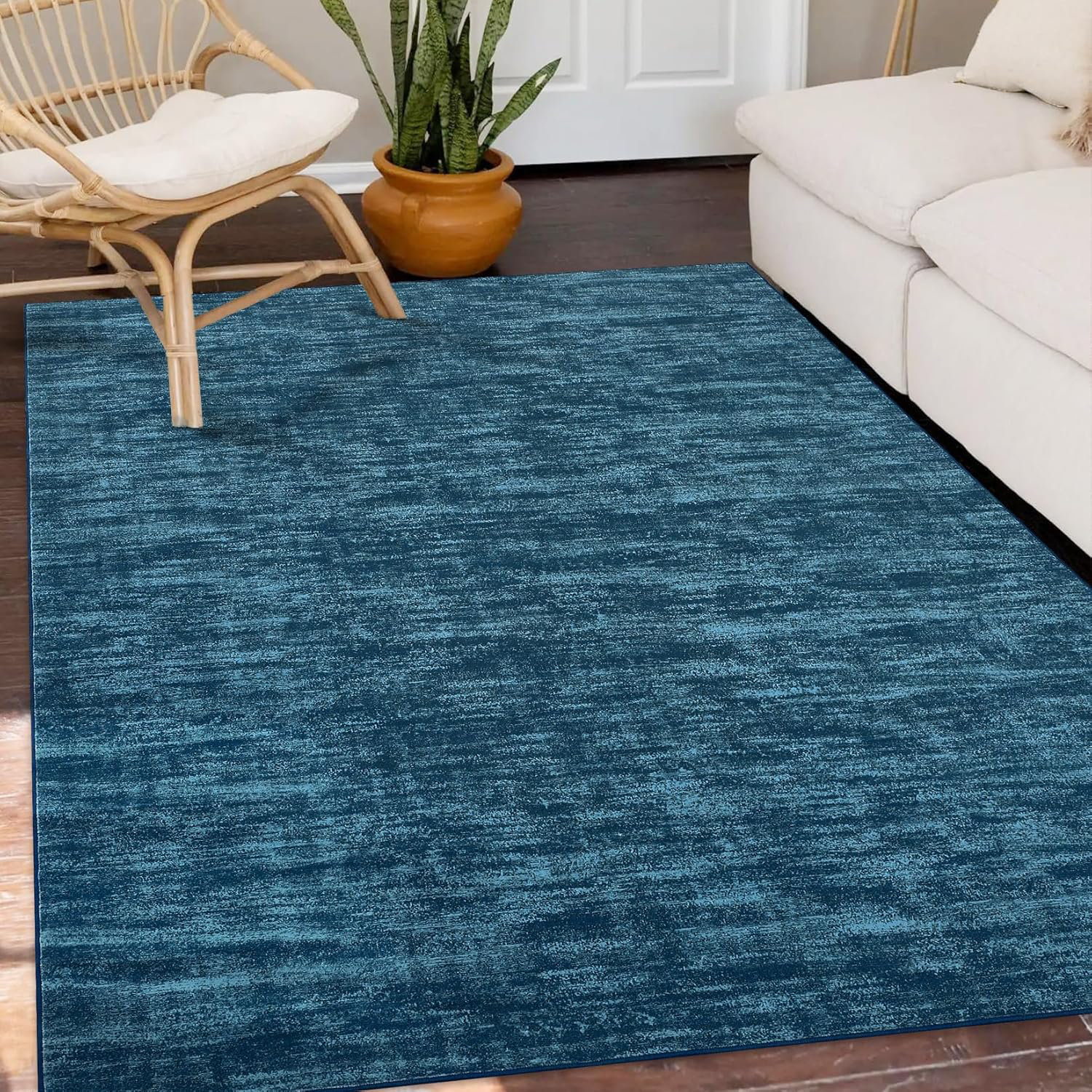Ebern Designs Solid Living Room Area Rug 8X10 Large Indoor Washable Rug ...