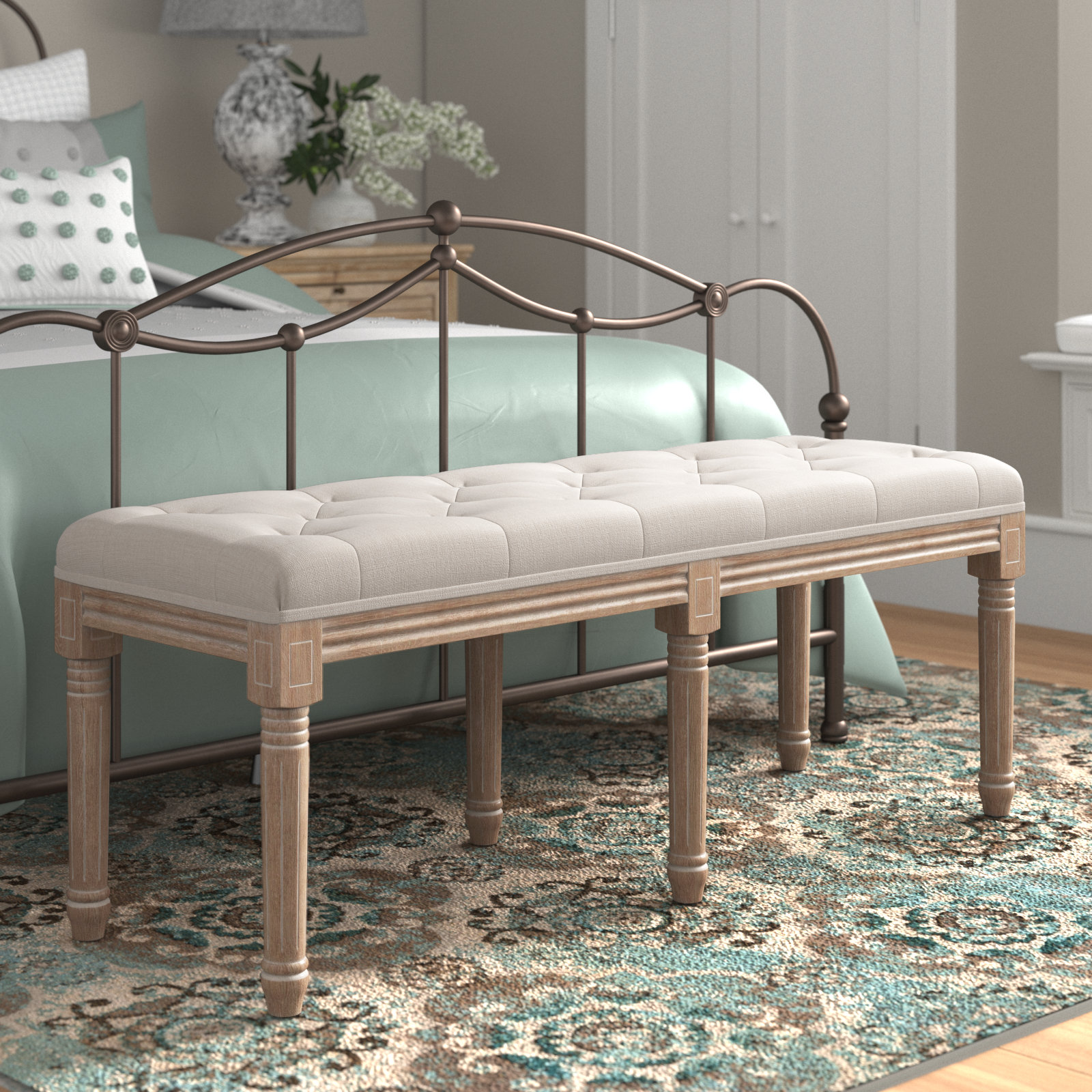 Laurel Foundry Modern Farmhouse Doorfield Upholstered Bench & Reviews ...