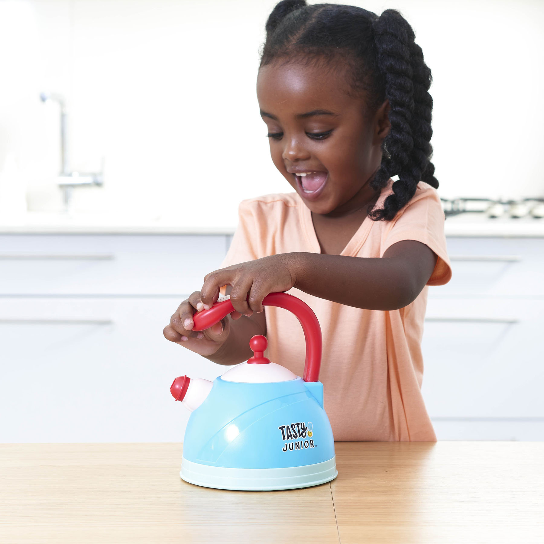 Red ToolBox Tasty Jr - Pretend Play Toy Kettle Set W/ Spray Effect ...