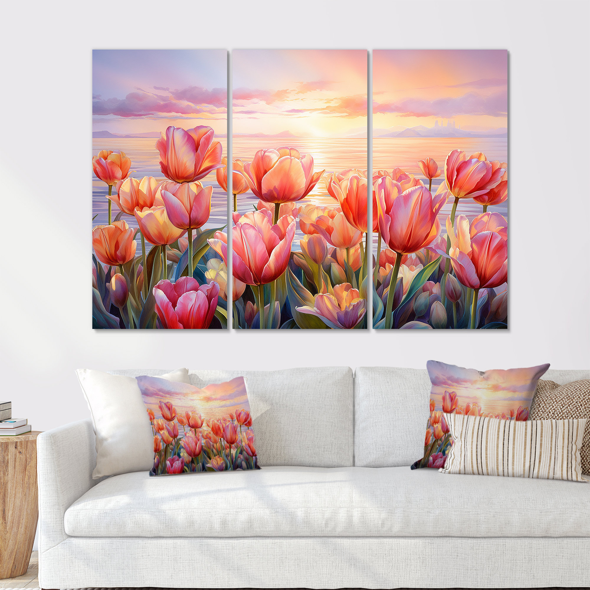 Red Barrel Studio® Tulips Sunset IV - Tulips Wall Decor Set | Wayfair