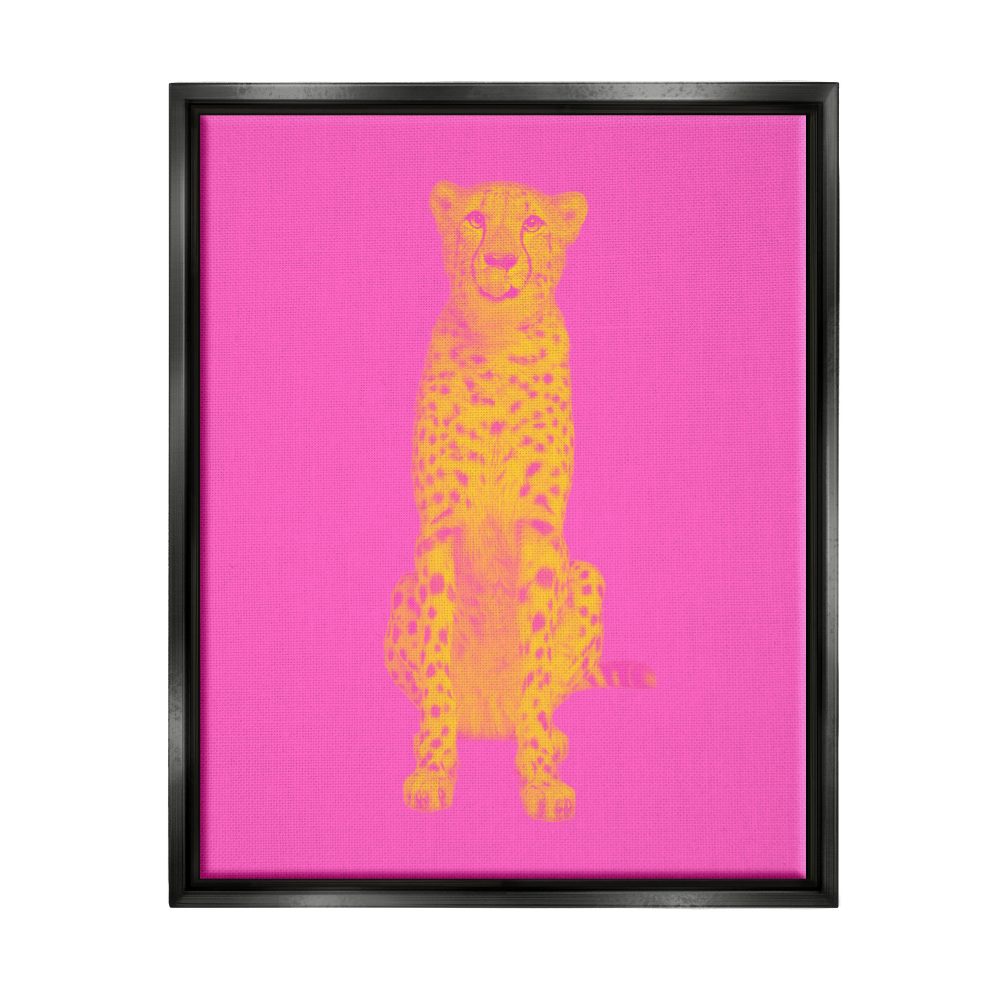 Stupell Industries Pop Pink & Yellow Leopard Floater Frame by House of ...