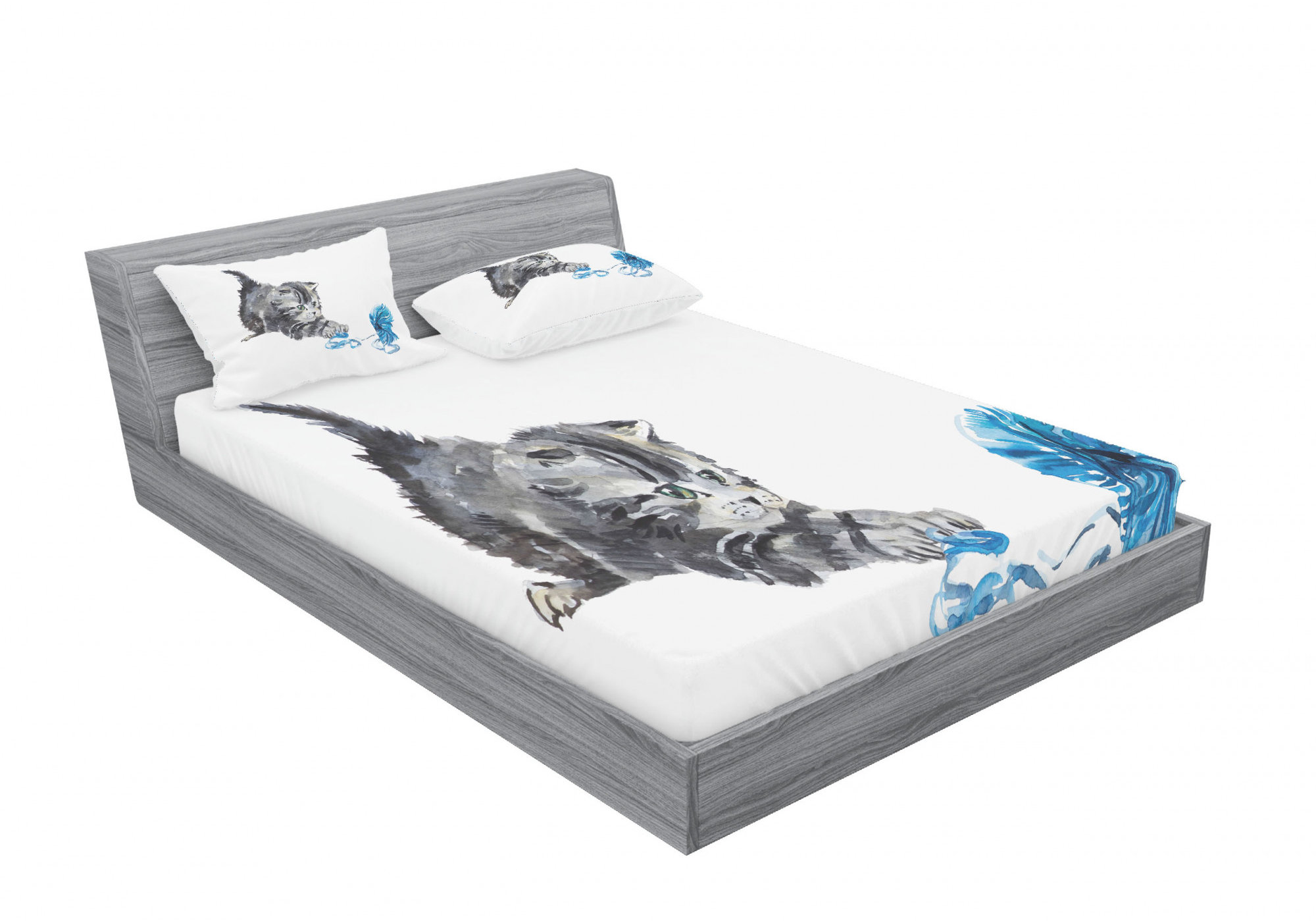 Ambesonne Baby Kitten Animal Print Animal Print Sheet set | Wayfair