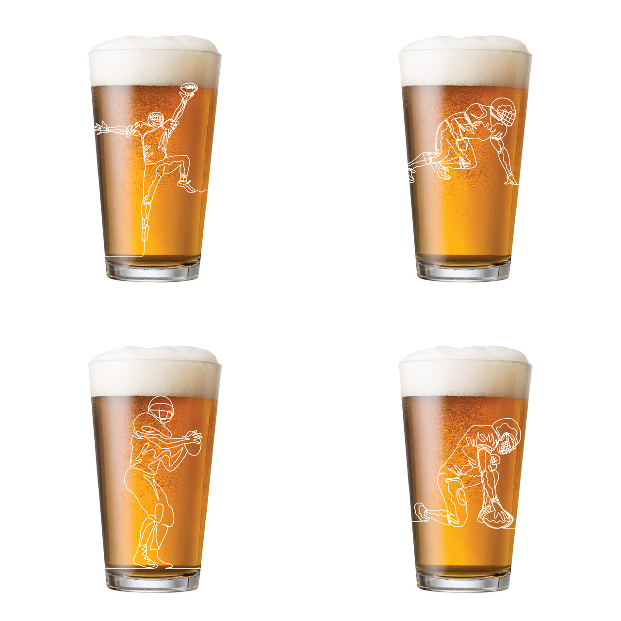 Winston Porter Ramesh 4 Piece 16 oz. Pint Glass Set | Wayfair