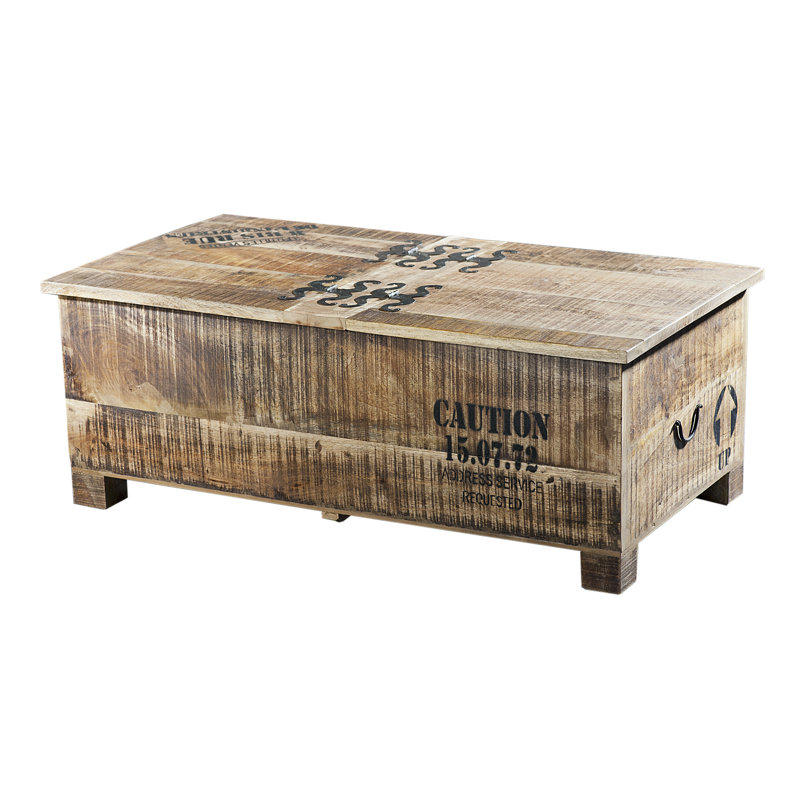 Williston Forge Puma Solid Wood Wheel Coffee Table | Wayfair
