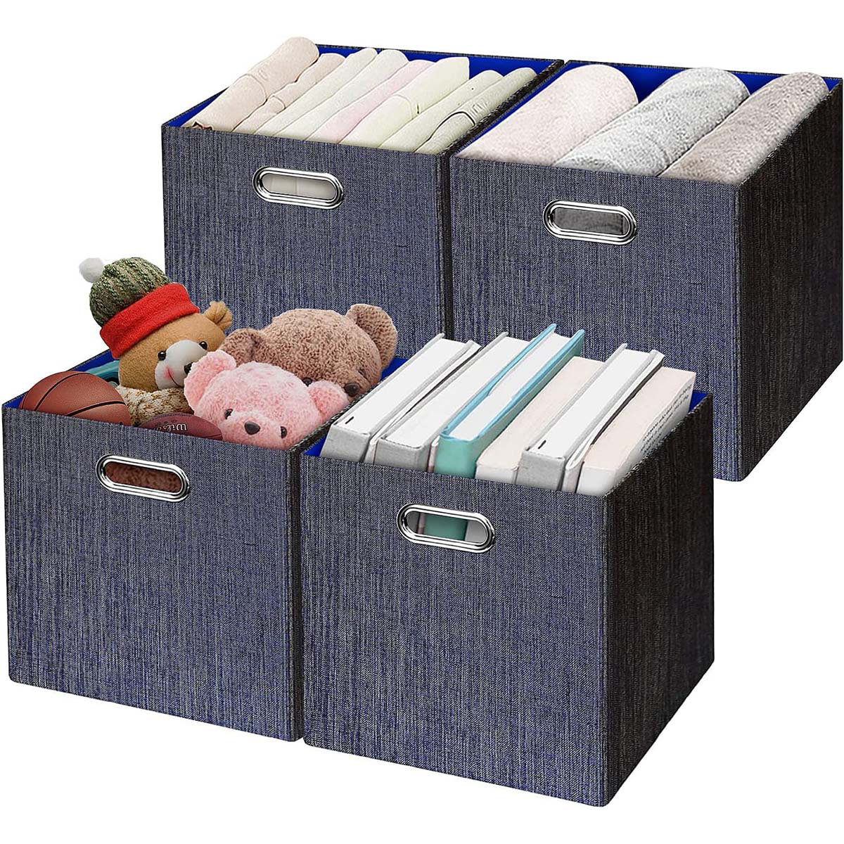 KINOFO Cube Basket Bins,13?13 Foldable Storage Containers For Shelf ...