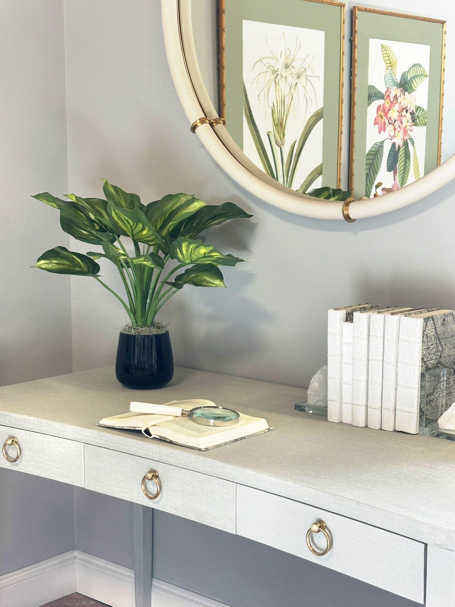Primrue 19" Hosta Plant in Glass Vase | Wayfair