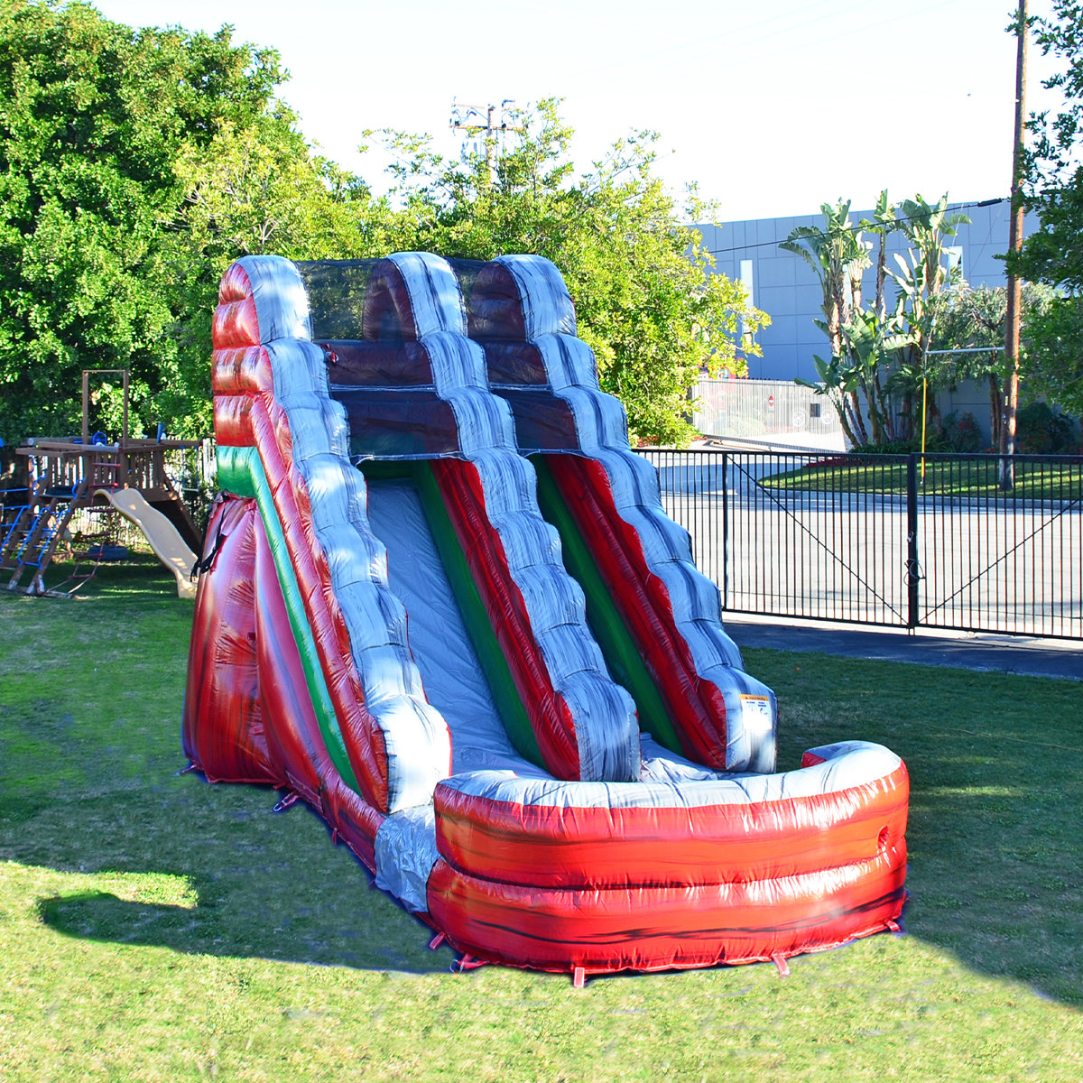 JumpOrange 15 FT Midnight Commercial Grade Water Slide with Pool (with ...