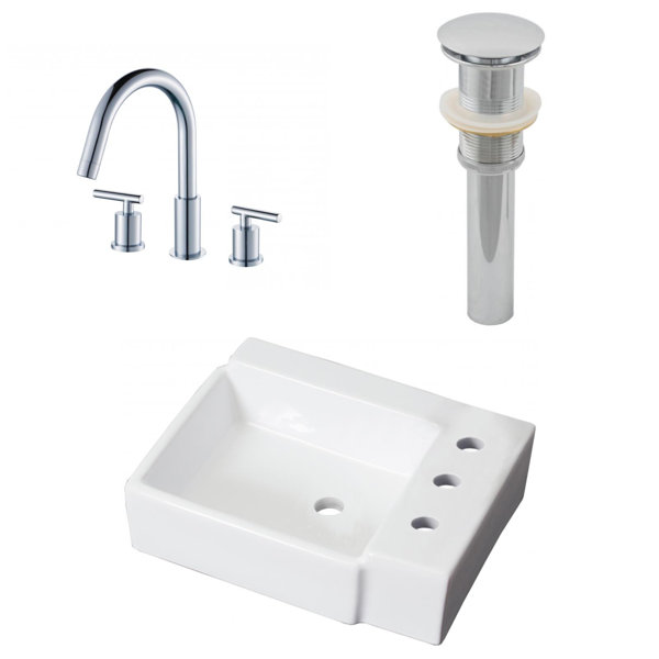 Plumbing N Parts Lavabo de salle de bain vasque rectangulaire en ...
