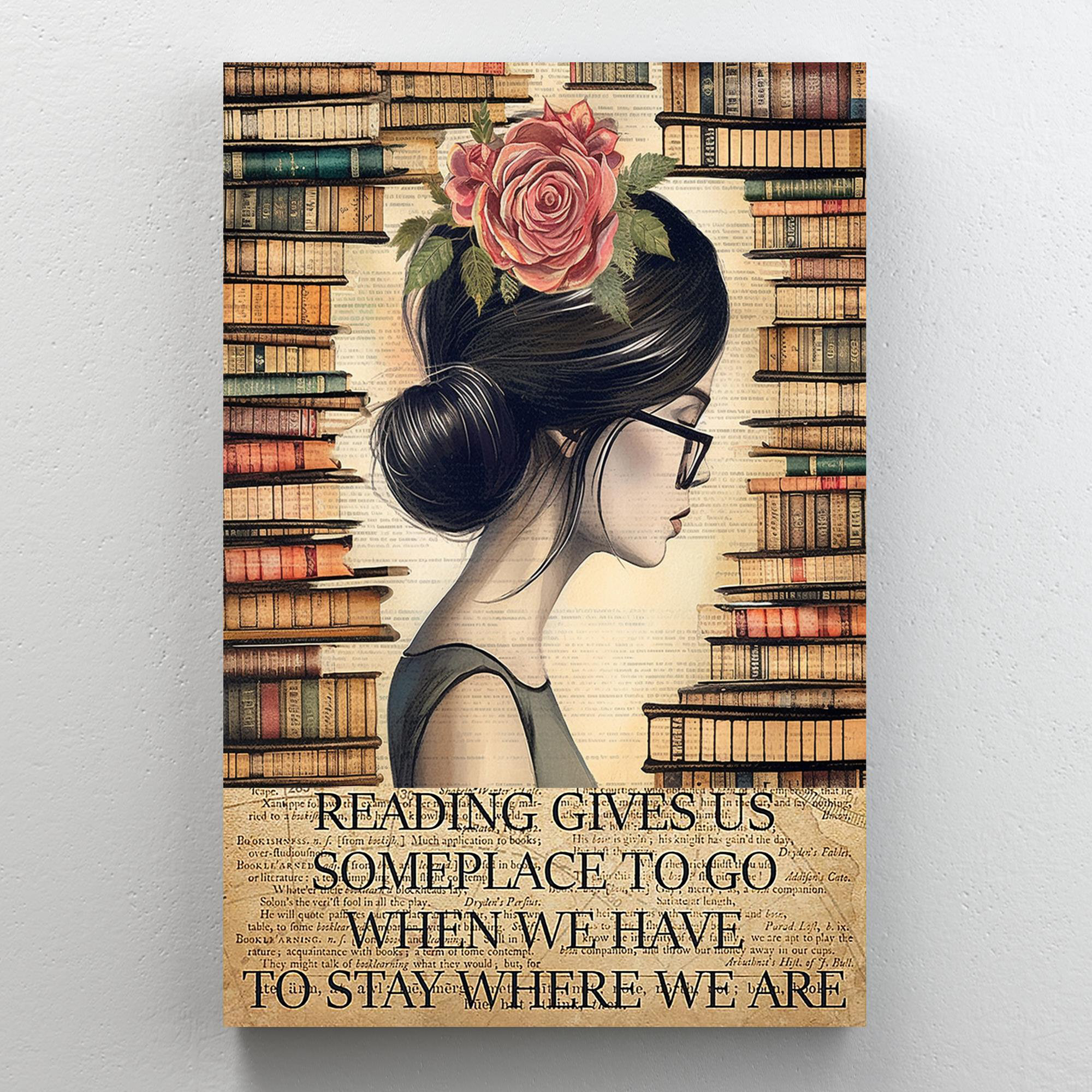 Trinx Reading Gives Us Someplace To Go - 1 Piece Rectangle Graphic Art ...