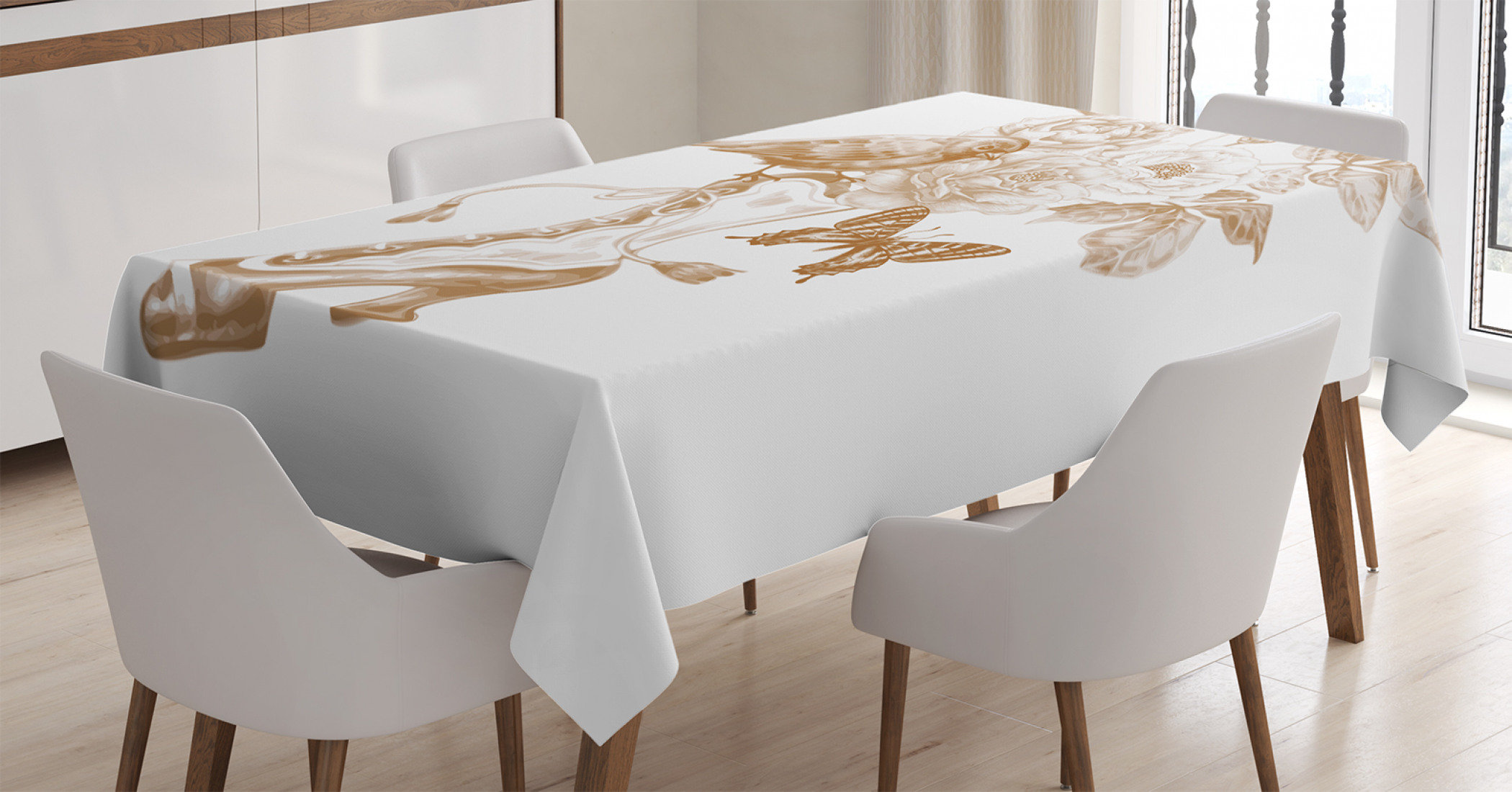 East Urban Home Victorian Tablecloth, Nostalgic Boots With Roses ...