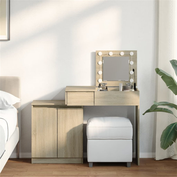Brayden Studio Dressing Table with Mirror | Wayfair.co.uk