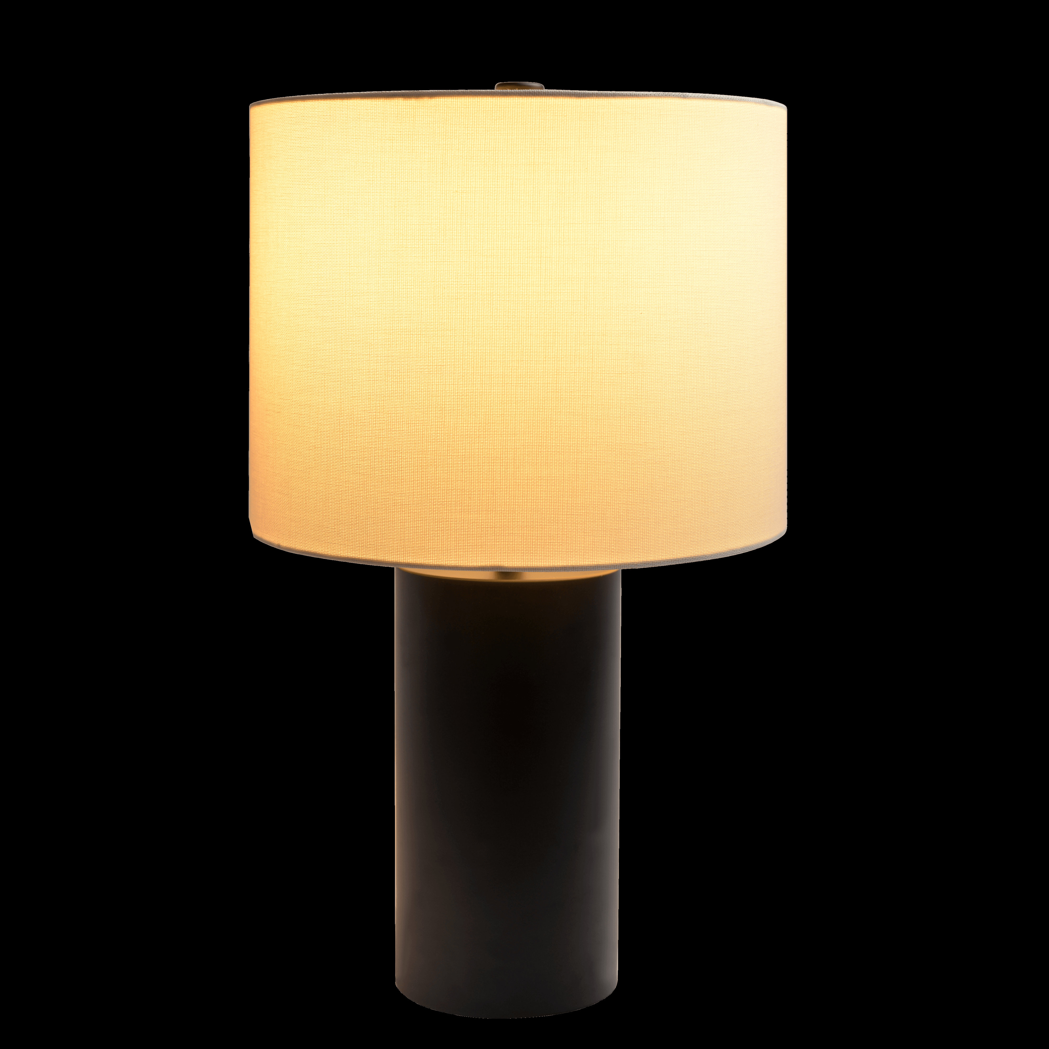 Latitude Run® Nancey Black Block Base with Fabric Drum Shade for ...