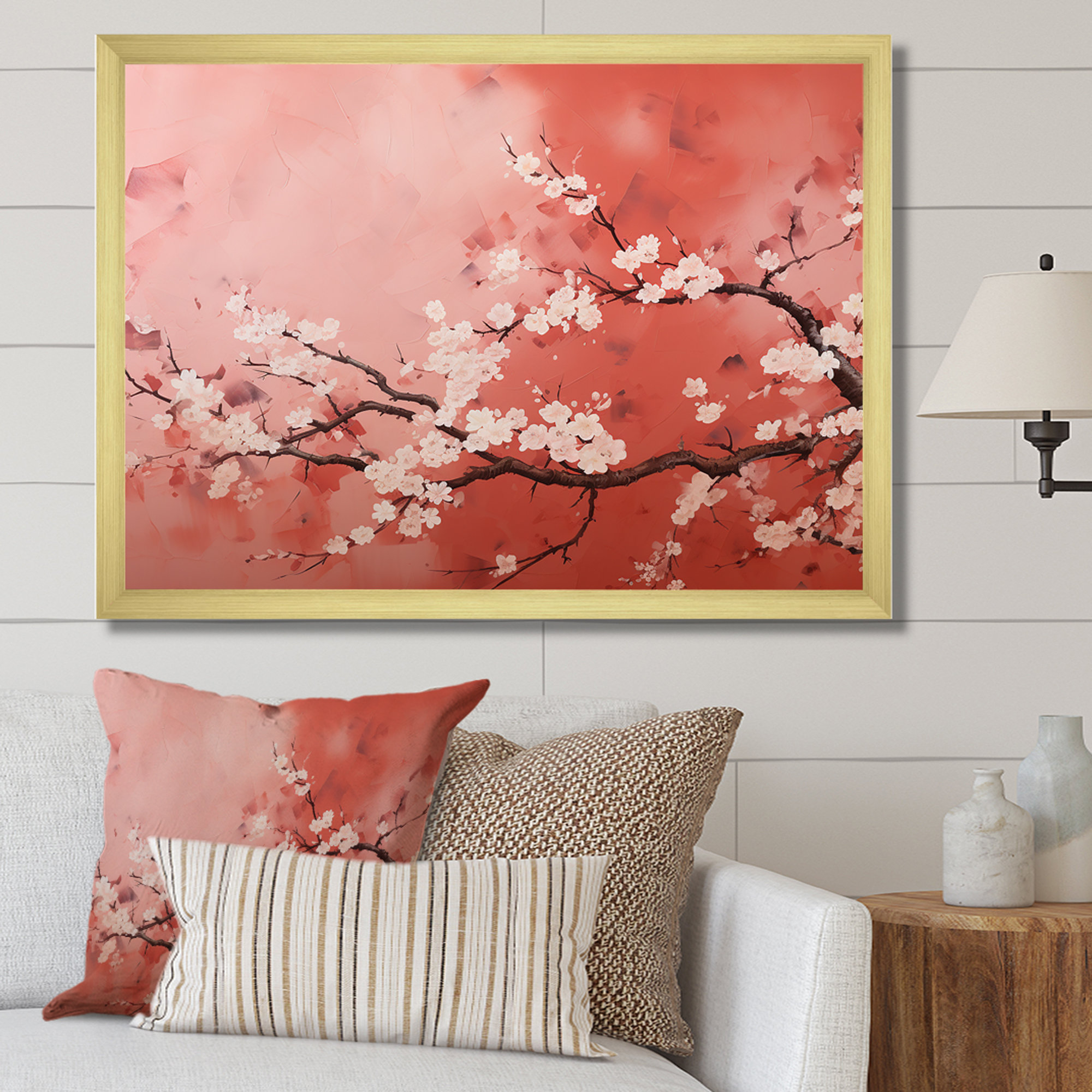 Red Barrel Studio® Pink And White Cherry Blossom Tree 3 - Cherry Wall Art | Wayfair