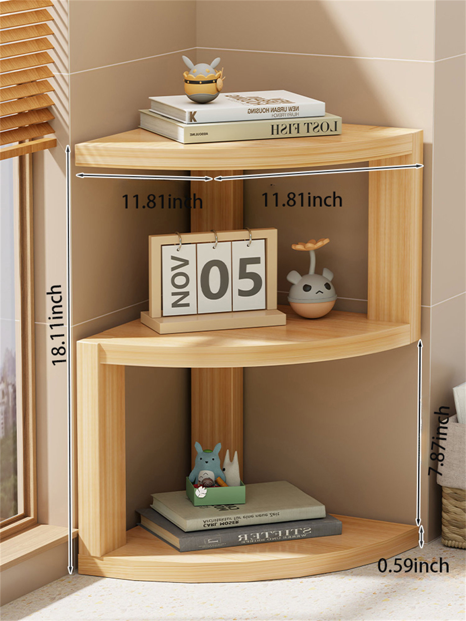 Hokku Designs Corner Storage Rack, Desktop, Small Bookcase, Organizer ...