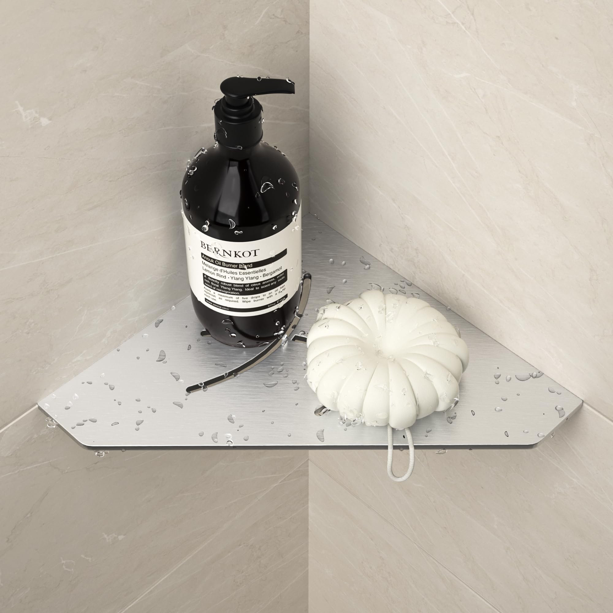 Rebrilliant Corner Shower Shelf 10 Inch Brushed Finish Stainless Steel ...