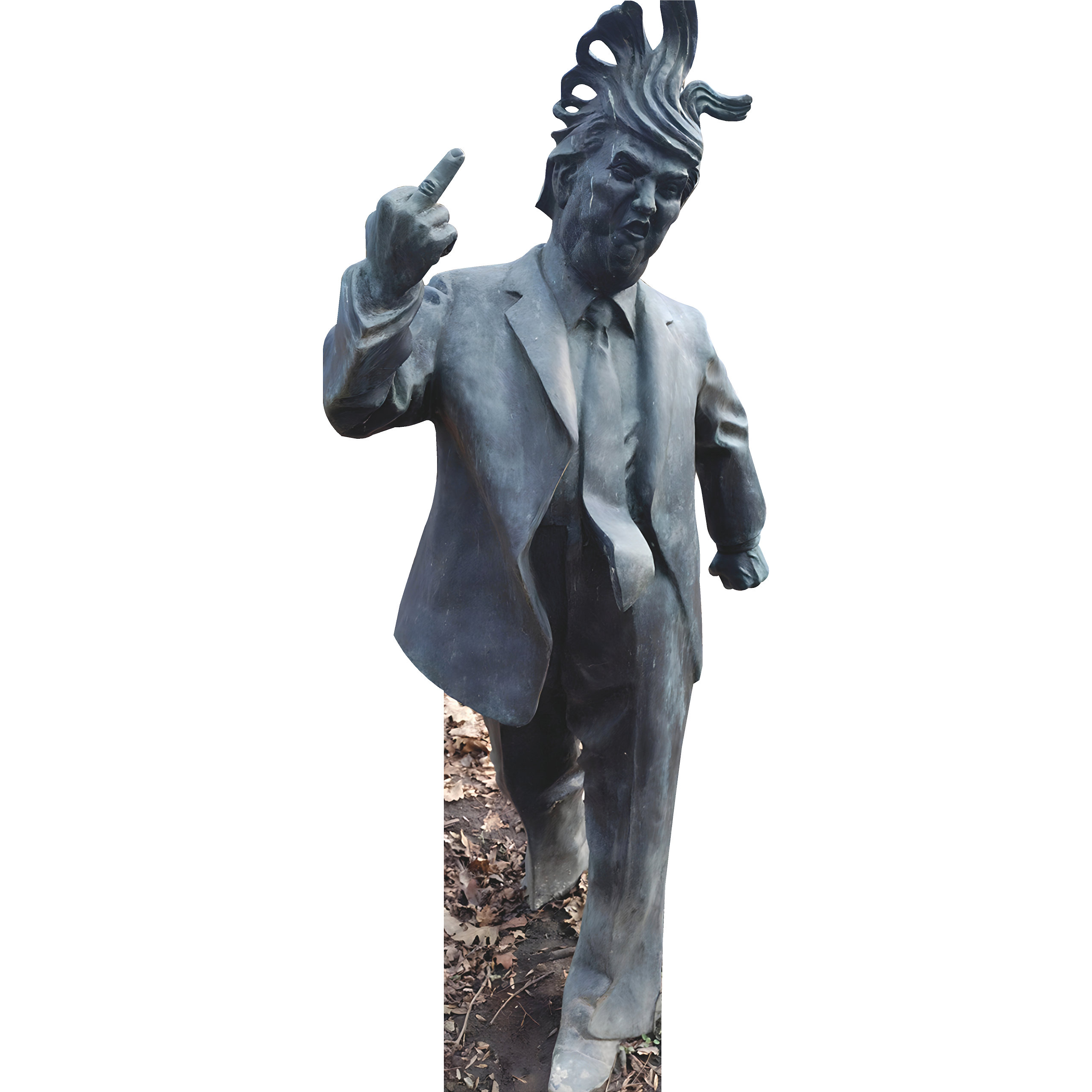 Wet Paint Printing H38304 Donald Trump Middle Finger Poland Statue ...