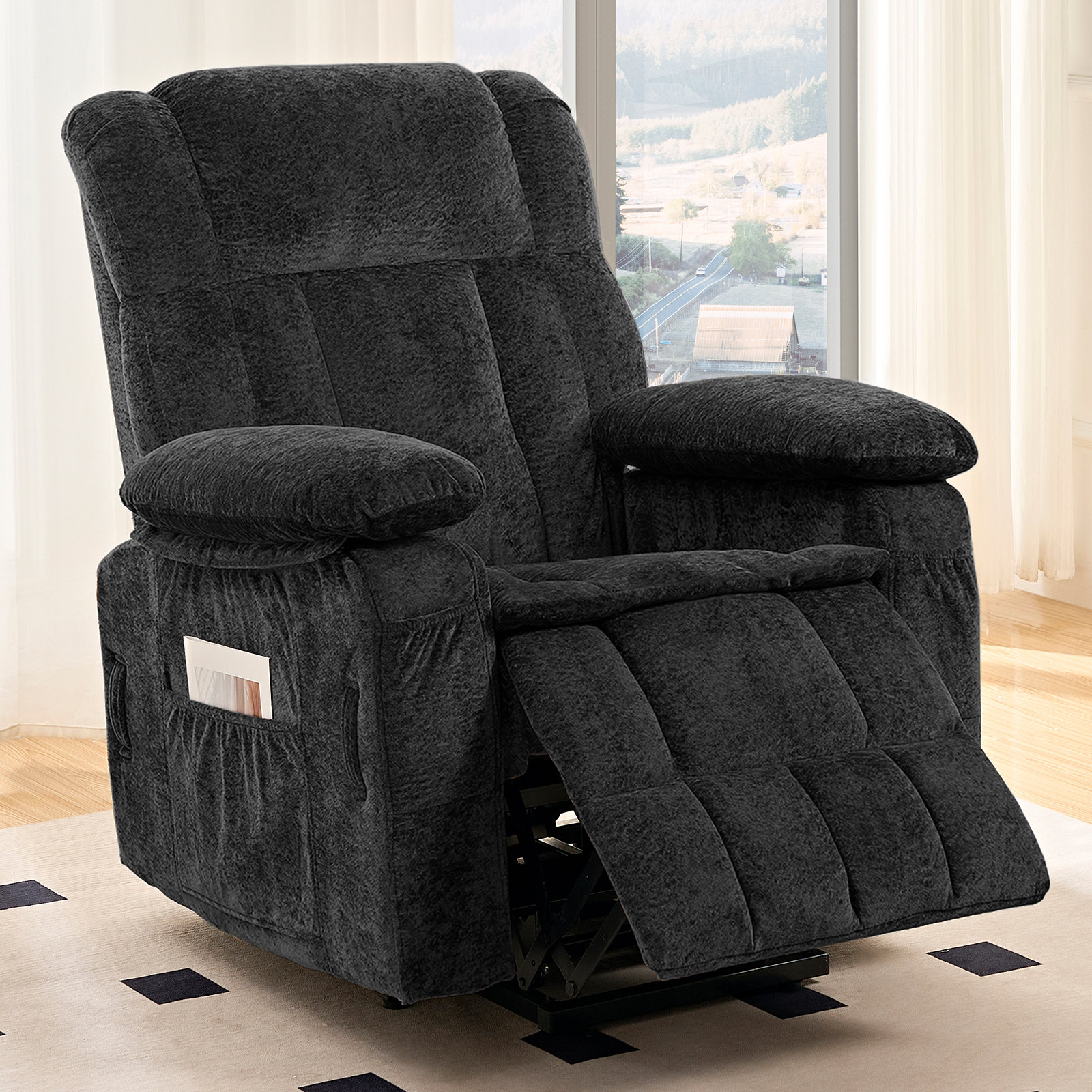 Latitude Run® Electric Recliner With Armrests, Ergonomic Square ...