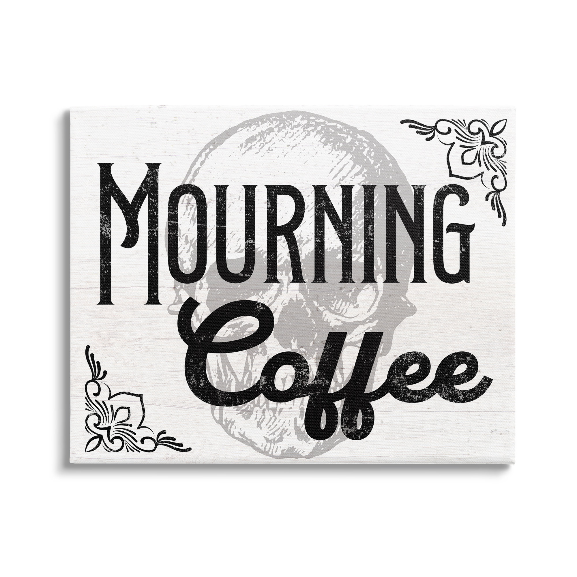 Trinx Mourning Coffee Skull Canvas Wall Art Design By Lil' Rue ...