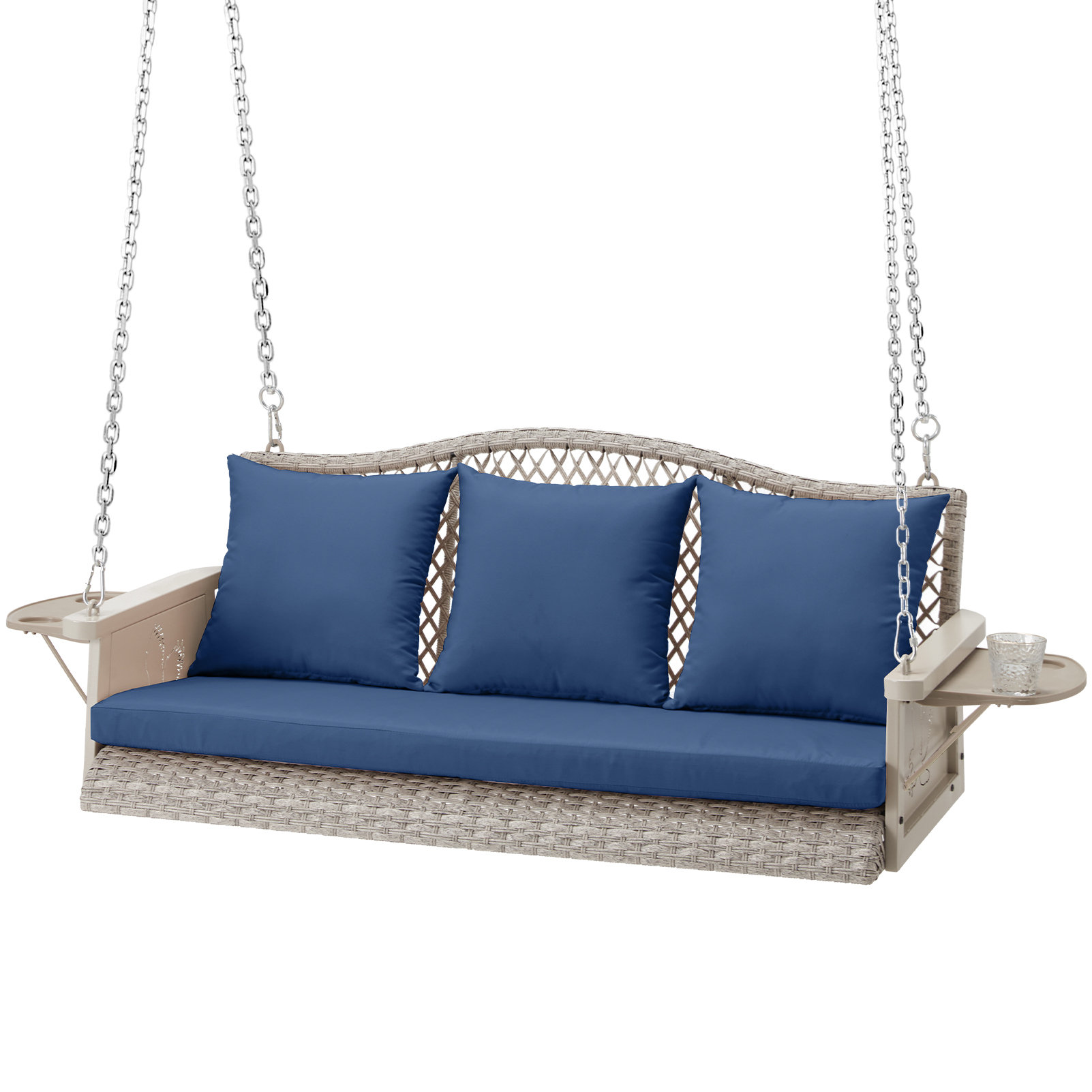 Winston Porter Jolliff Porch Swing, 900lbs High Load, Comfy Unique ...