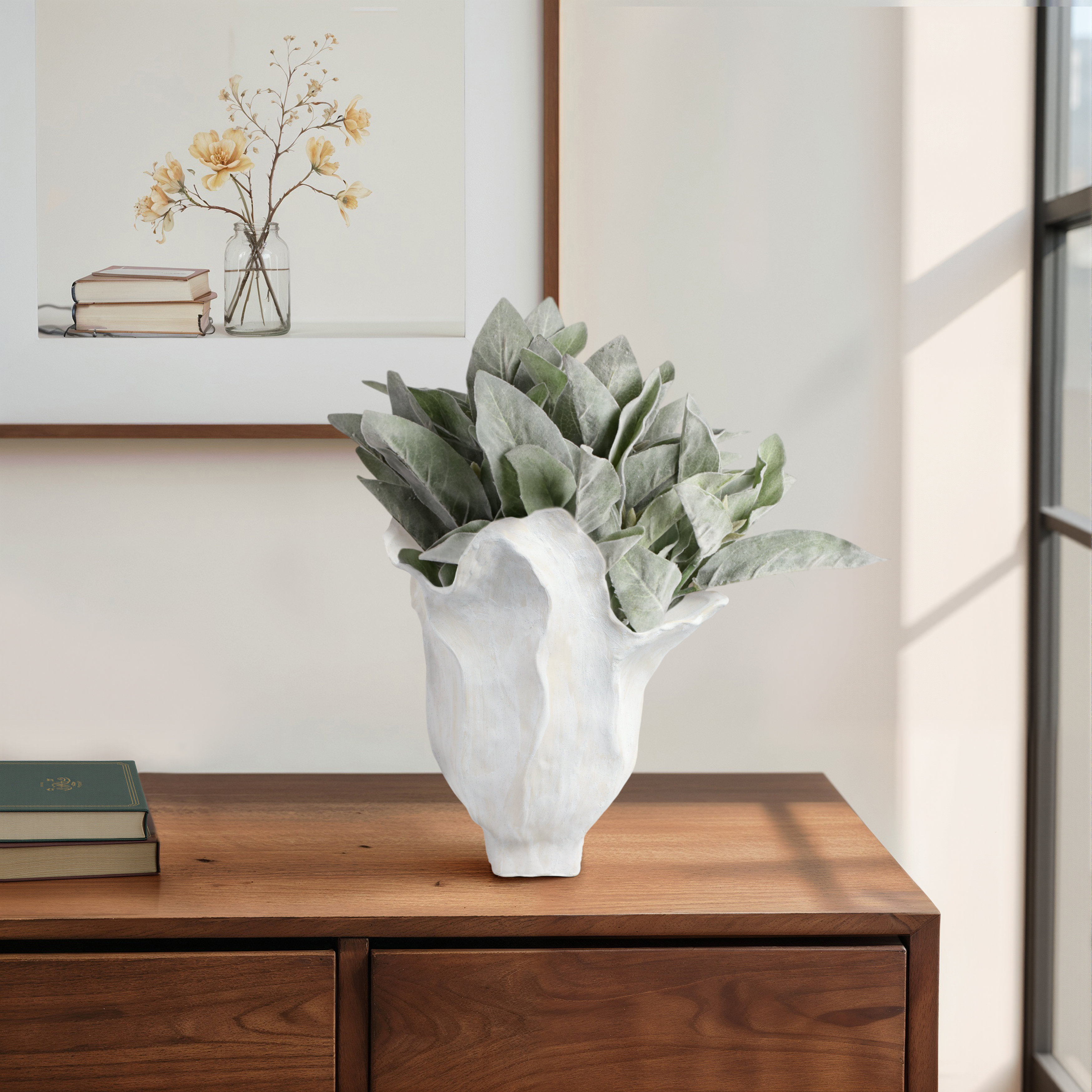 Orren Ellis Liska Large Porcelain Vase | Wayfair