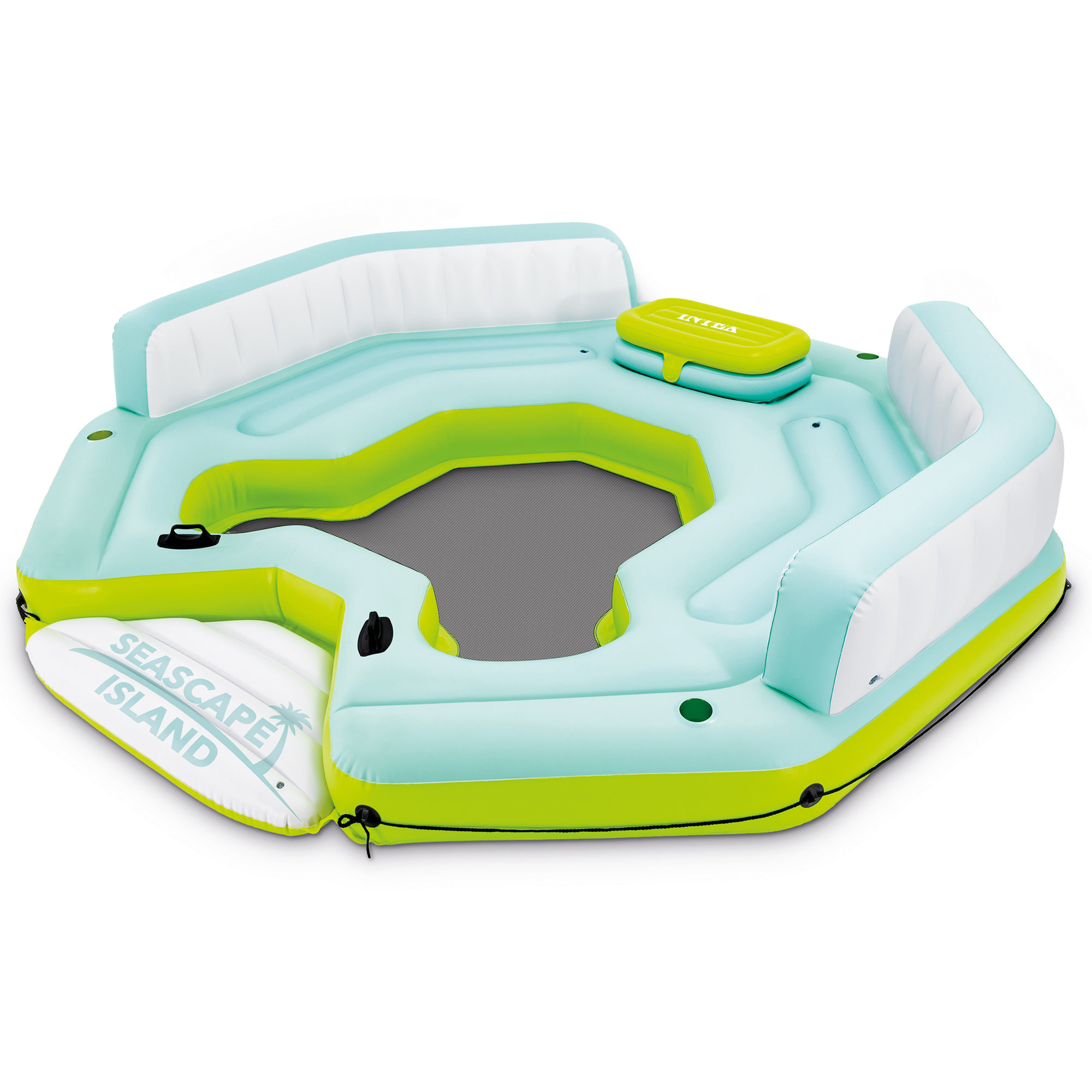 Intex Seascape Island Inflatable Water Lounge with Built In Cooler and ...