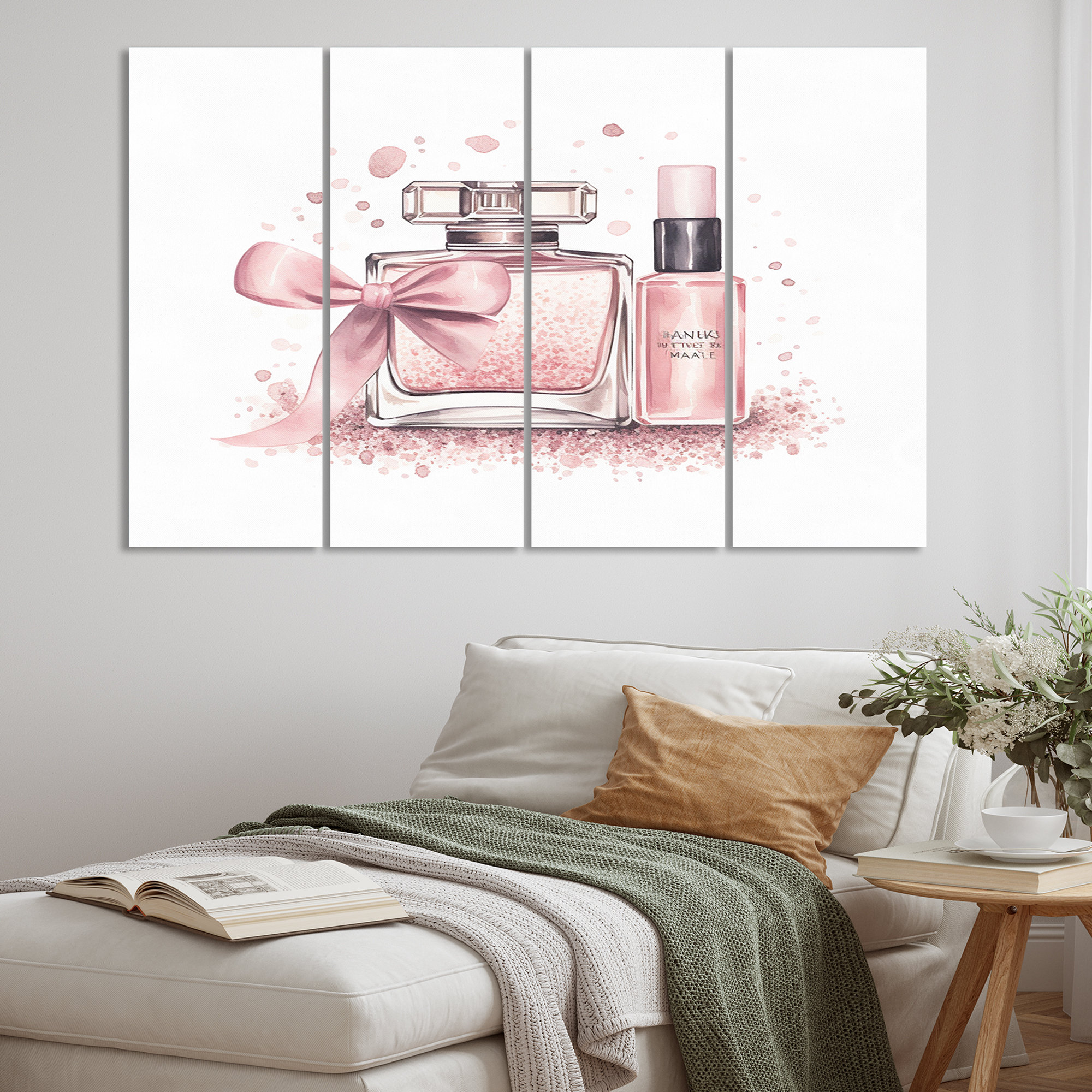 Design Art Pink Cosmetics Elegant Make-Up Illustration - Toiletries ...