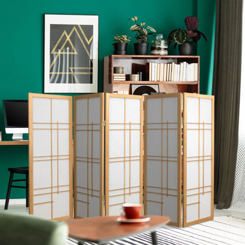 World Menagerie Clara 4 Ft. Short Rice Paper Folding Screen & Reviews ...