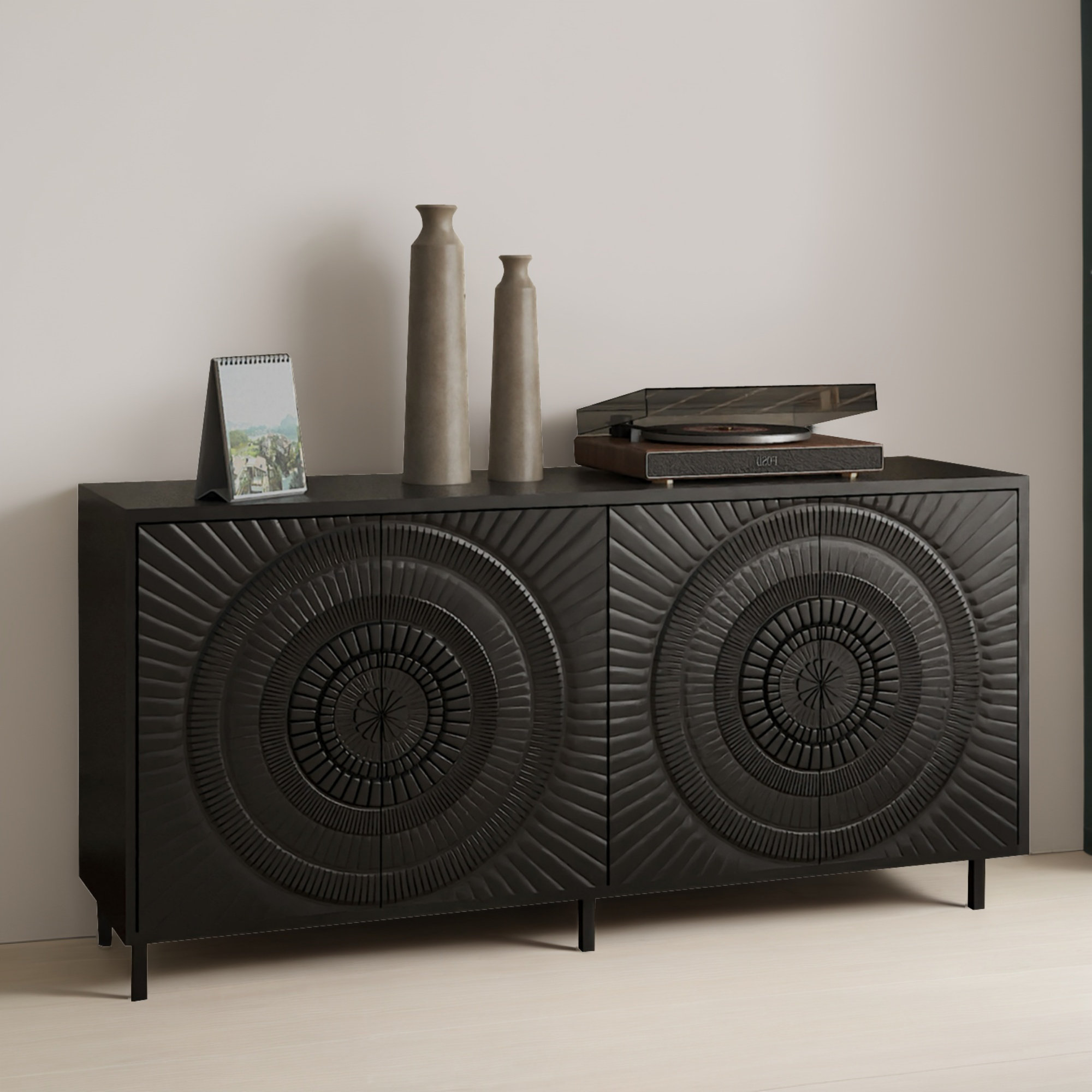 Corrigan Studio® 60.33" Kitchen Storage Sideboard Buffet Cabinet ...